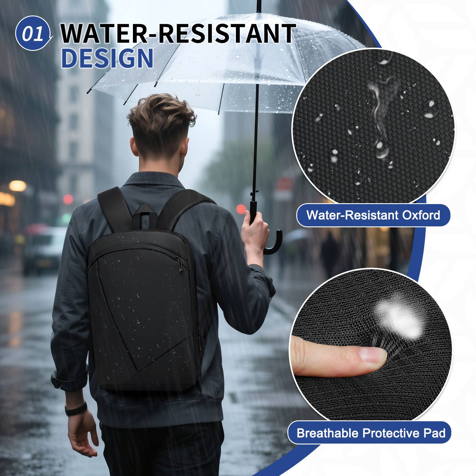 Unique Bargains Slim Expandable TSA Business Bag for Men, 16" Laptop ...