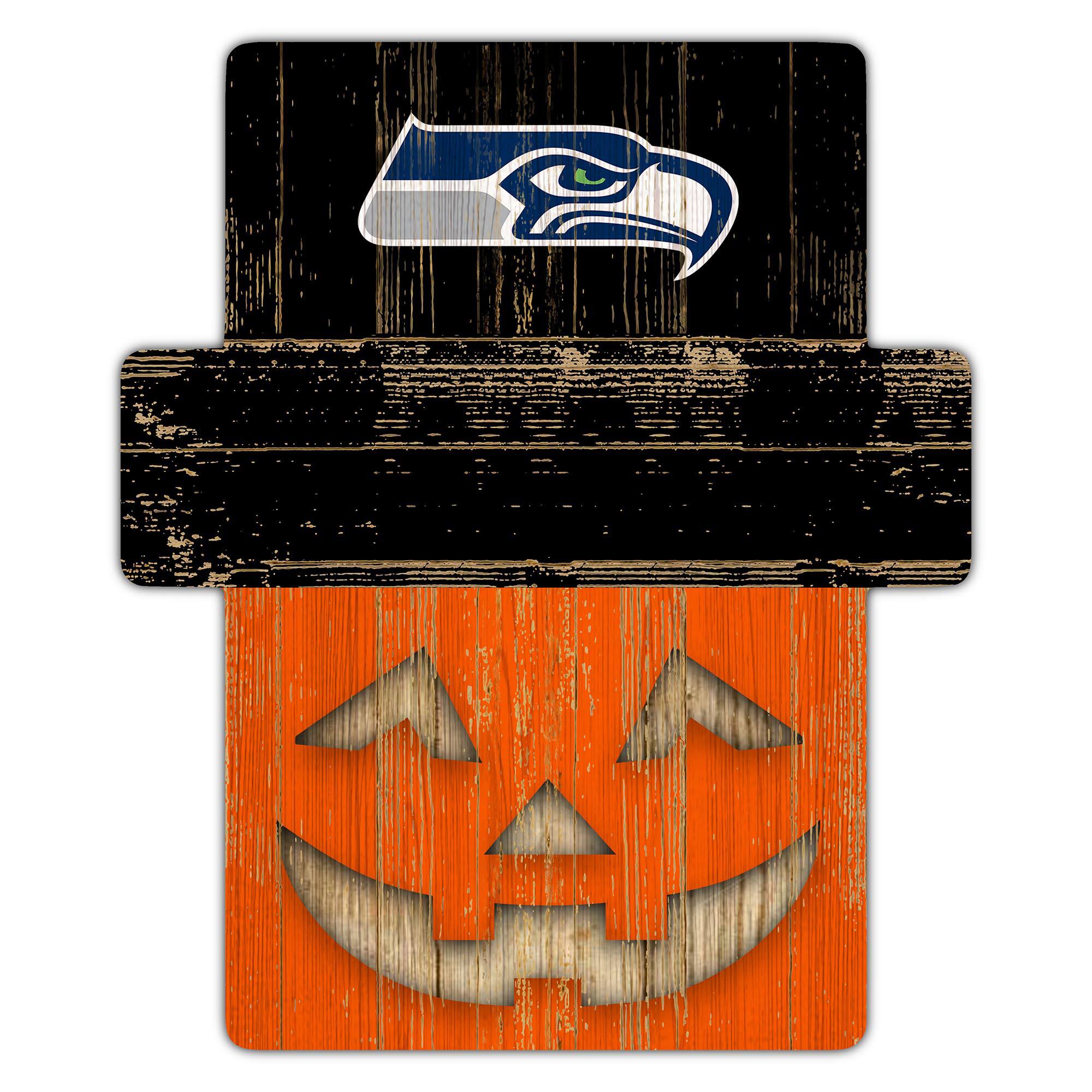 Fan Creations Seattle Seahawks 12" x 12" Jack O Lantern Display Orange ...