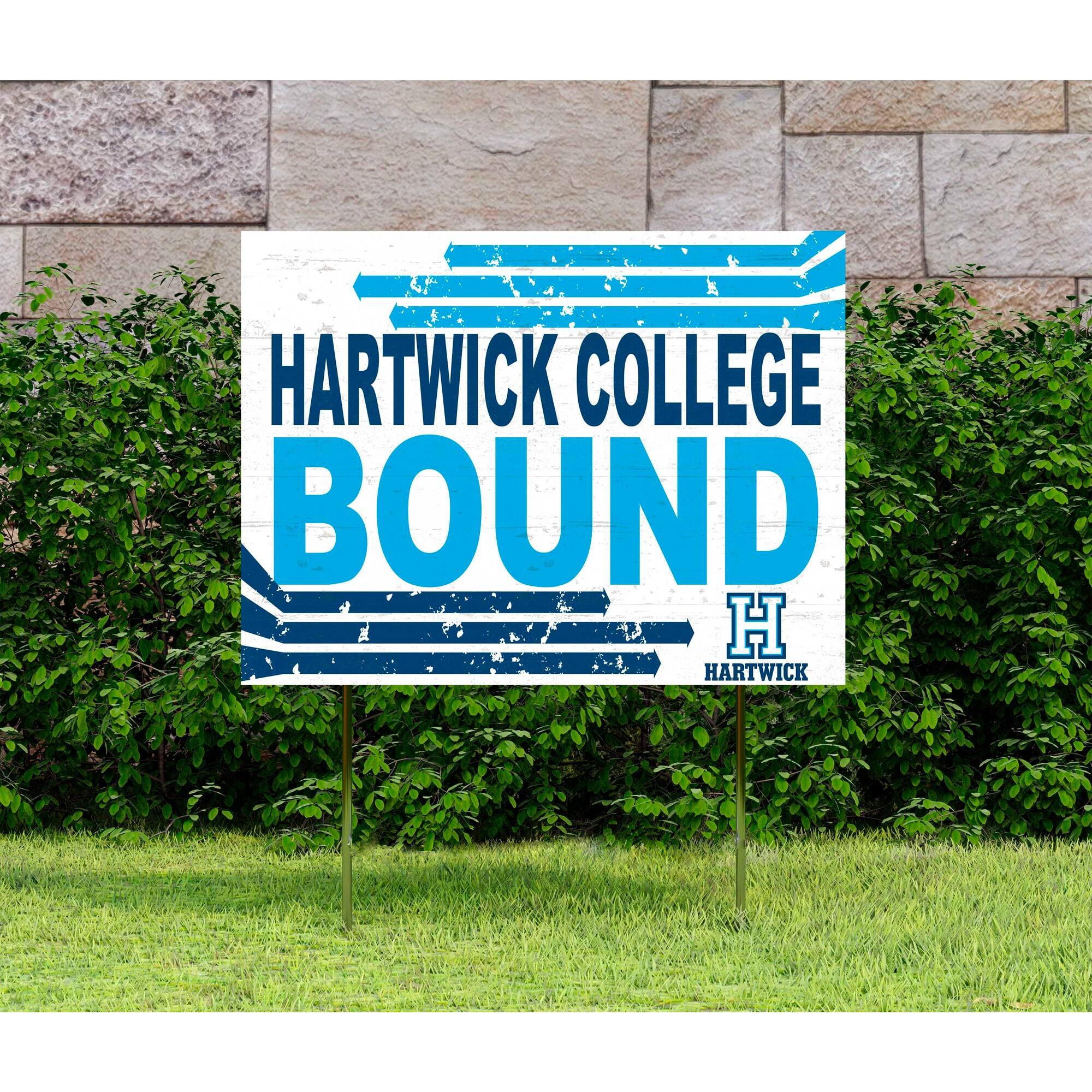 Jardine Hartwick College Hawks 18" x 24" Bound Yard Sign White ...
