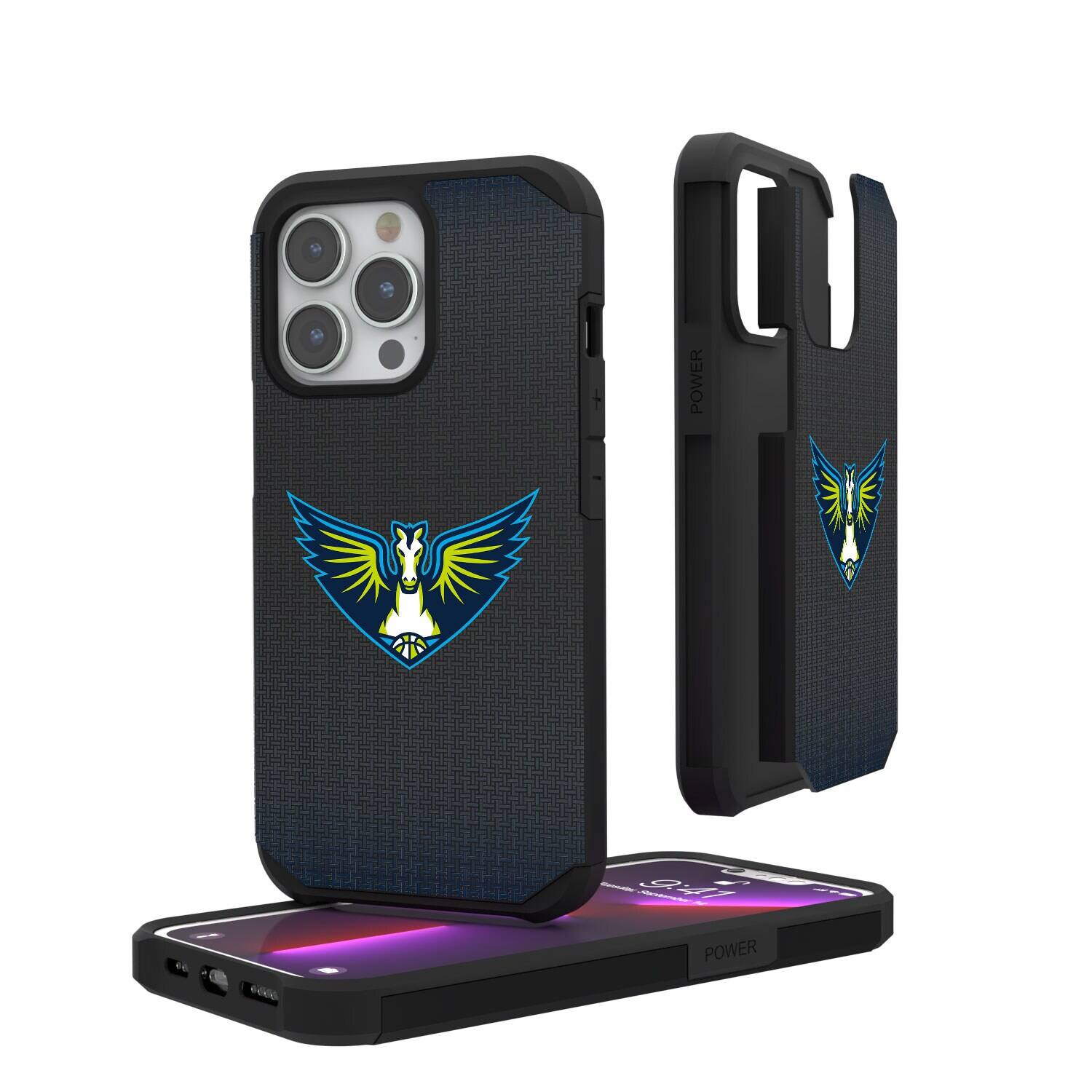 Keyscaper WNBA Dallas Wings Linen Logo iPhone Rugged Case 16 Plus Black ...
