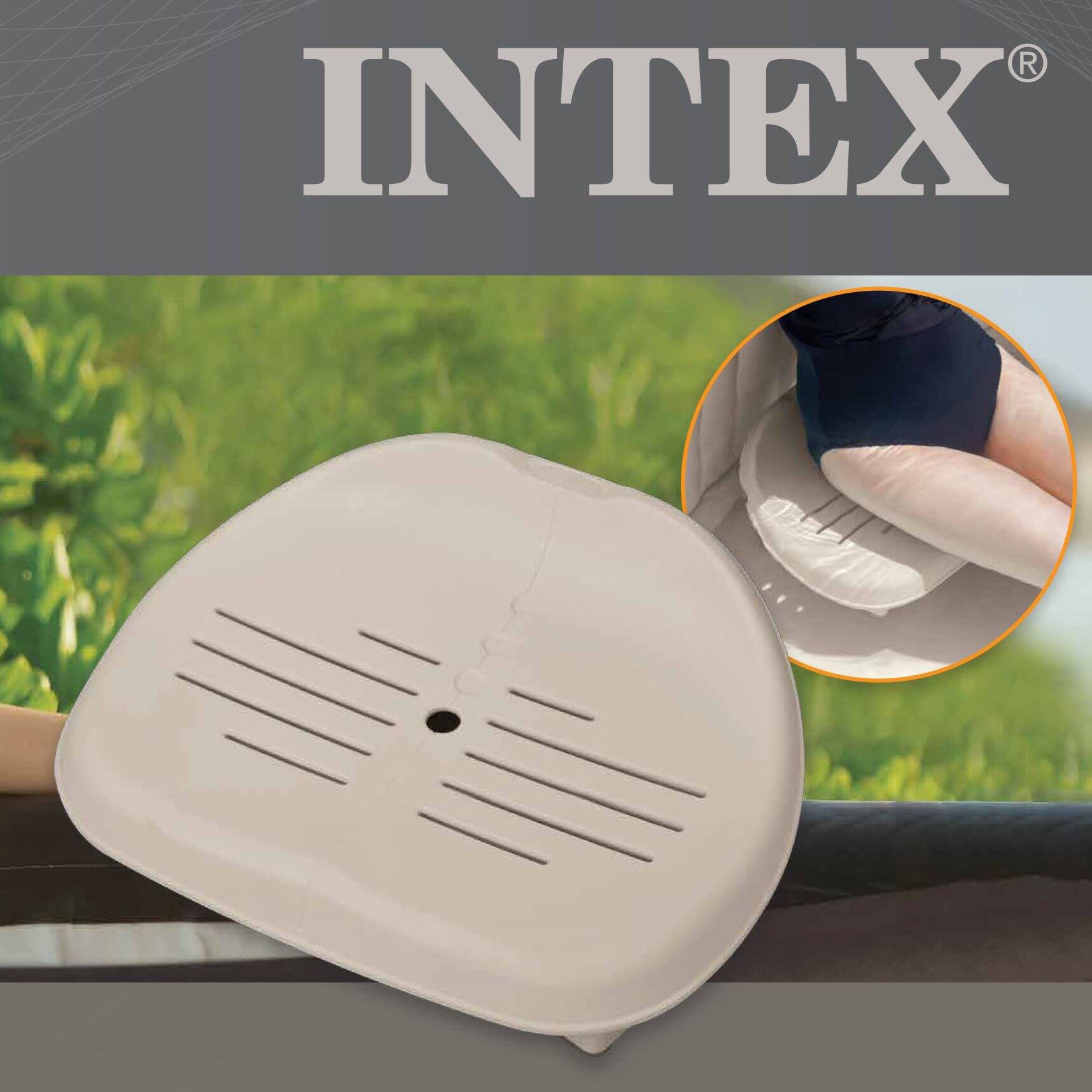 Intex Slip Resistant Hot Tub Seat 2 Pack and Cup Holder/Refreshment Tray 2 Pack 2 x 28502E + 2 x ...