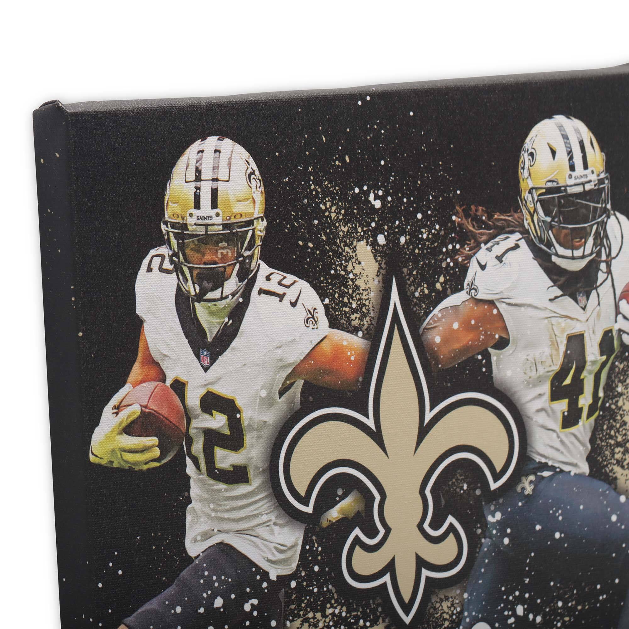 Open Road Brands New Orleans Saints 12" x 12" Team Logo and Players ...
