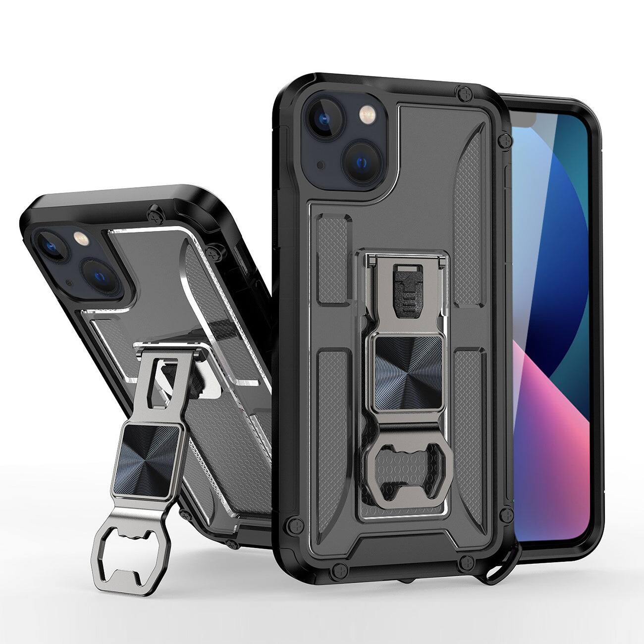 Reiko Kickstand Ring Holder/Bottle Opener Case With Magnetic Car Mount ...