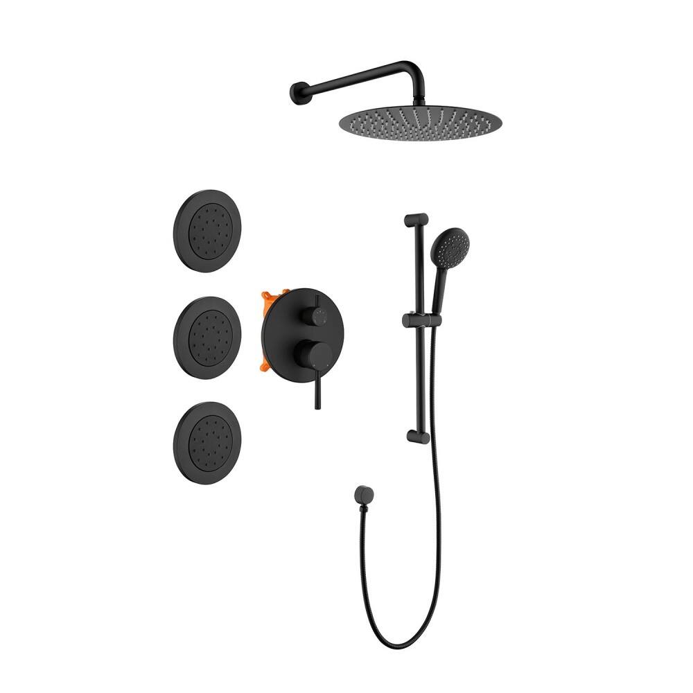 JUJABU Shower System with Shower Head, Slide Bar, Bodysprays, Shower ...