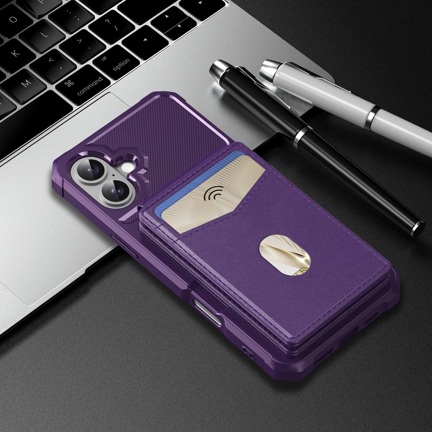 Dteck For Apple iPhone 16 Wallet Case 2 in 1 Magnetic Leather Flip ...