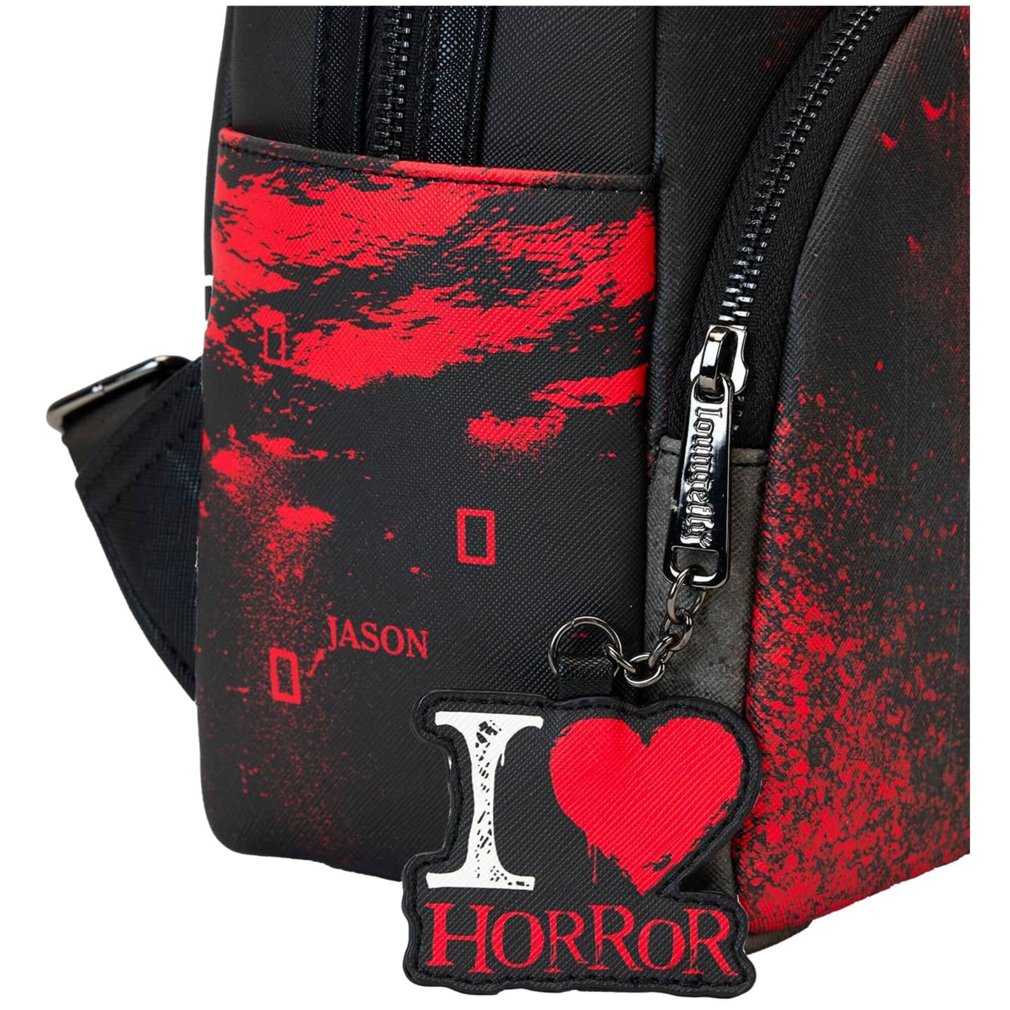 LoungeFly Warner Brothers Friday The 13th I Heart Horror Mini Backpack ...