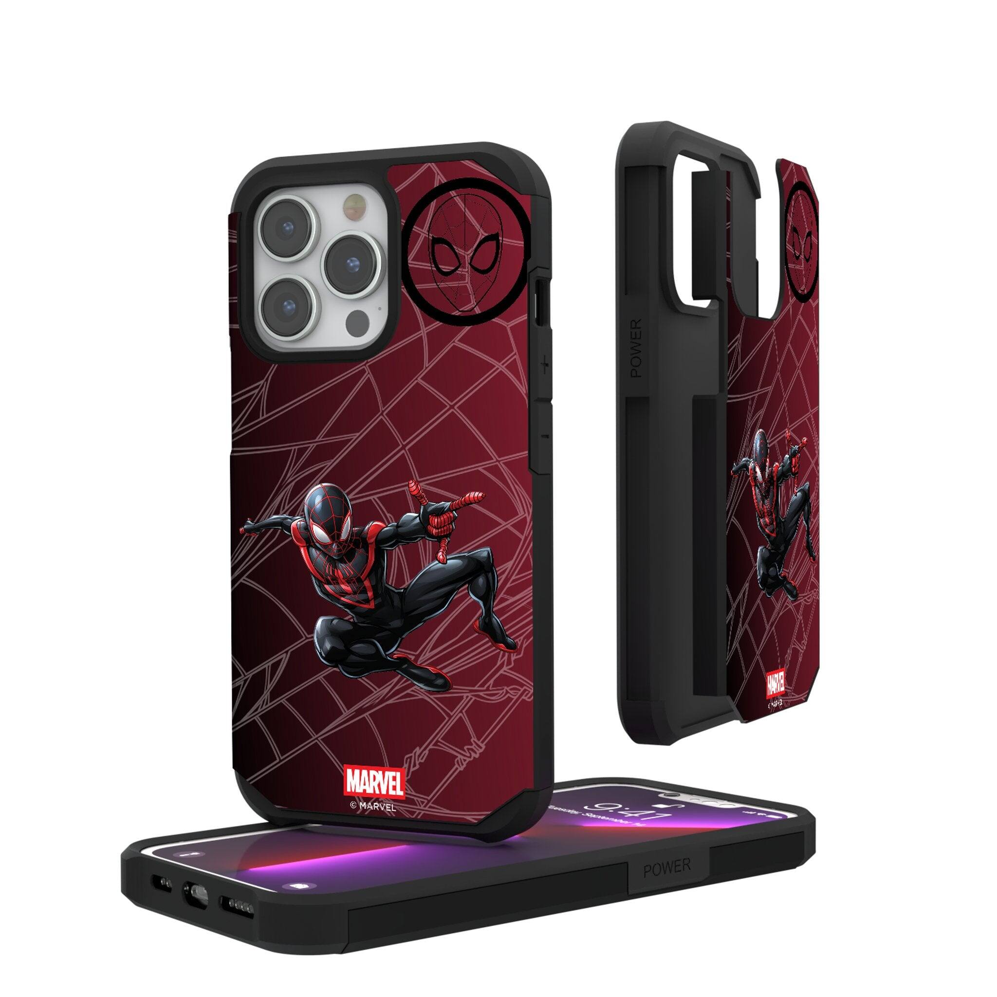 Keyscaper Marvel MechLine Rugged Phone Case Apple iPhone 14 Pro Miles ...