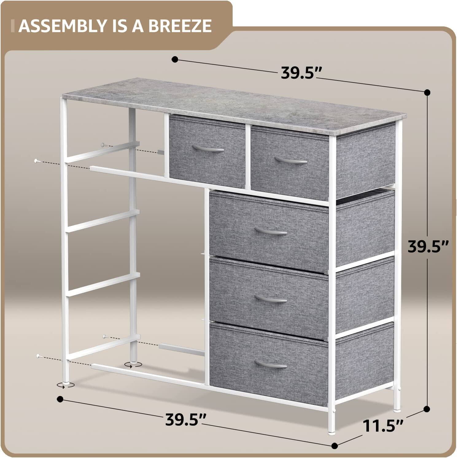 Sorbus Dresser with 9 Drawers, Furniture Storage Chest Tower Unit for ...
