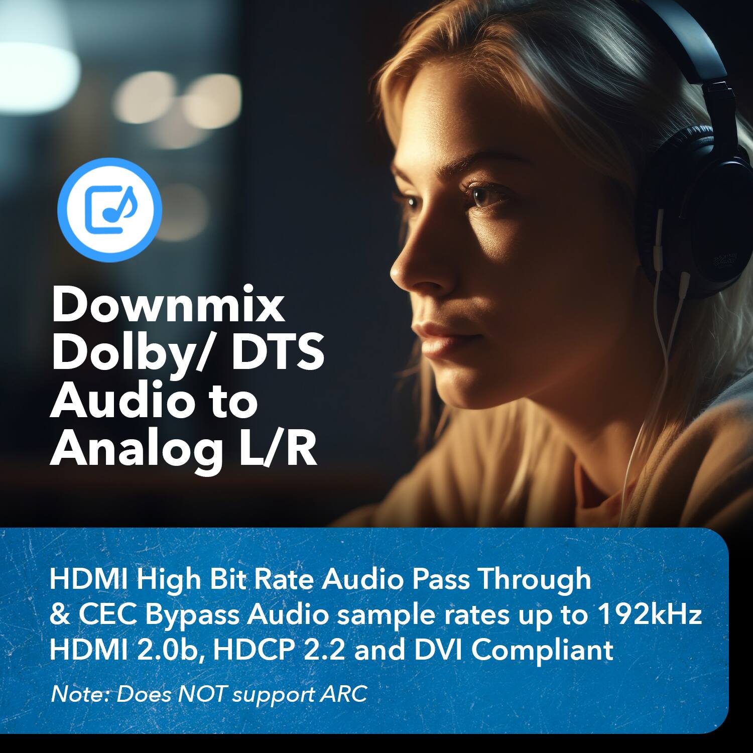 Orei 4K HDMI™ Audio Extractor & Decoder (3.5mm, Optical) HDA 913 Black ...