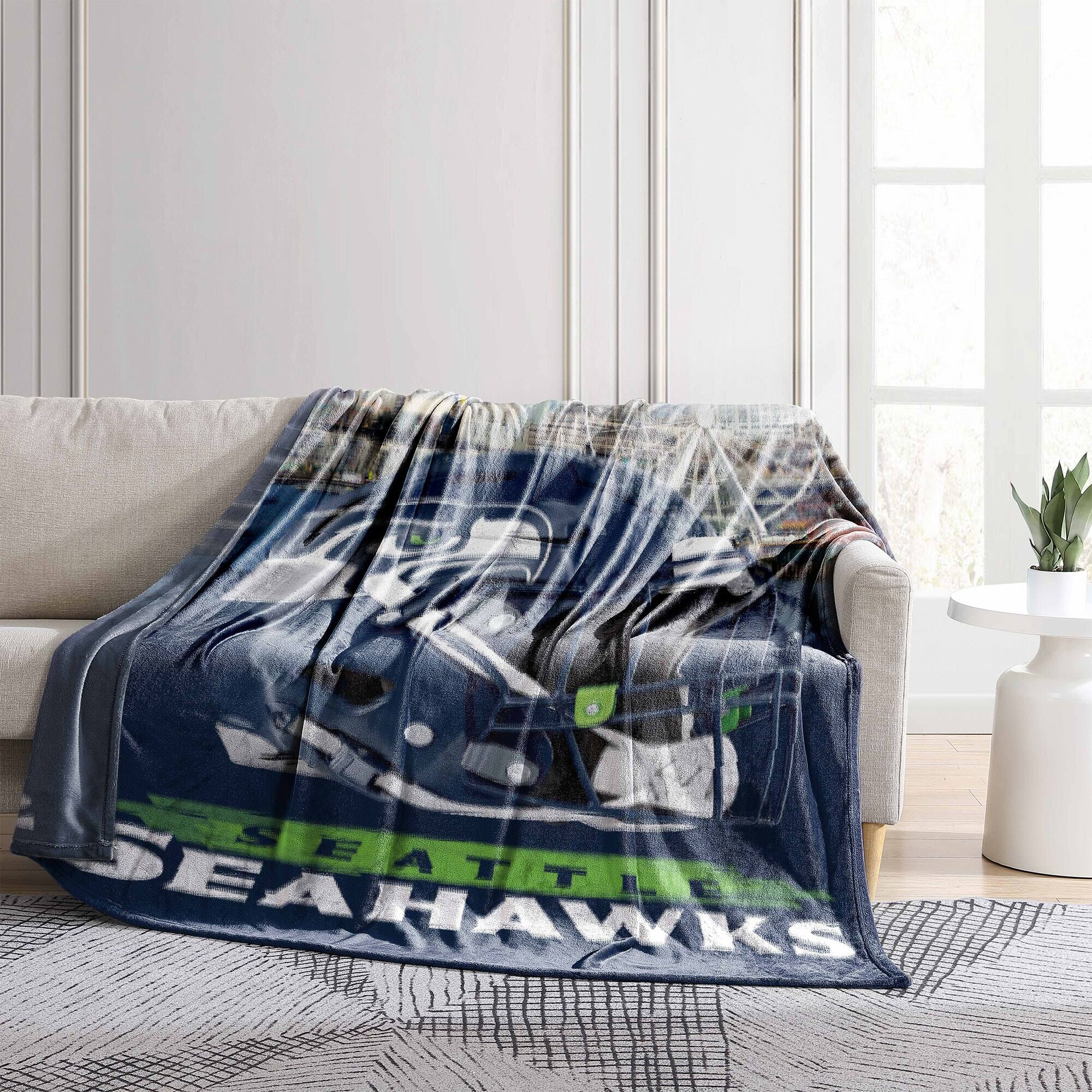 Logo Brands Seattle Seahawks 66" x 90" City Sketch Blanket Multicolor ...