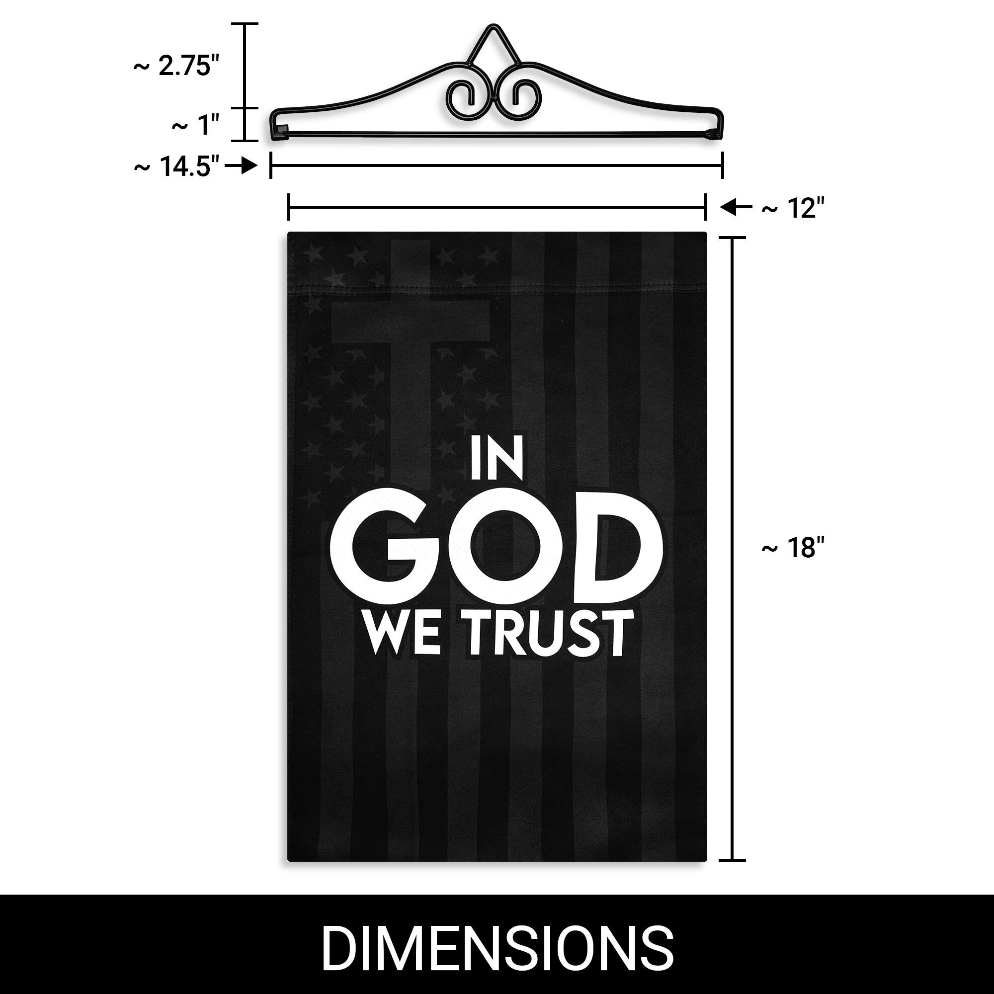 G128 Combo Pack Garden Flag Hanger 14.2 in & 12 x 18 in Double Sided In ...