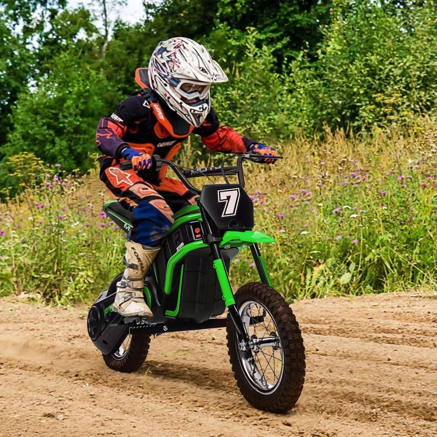 GARVEE new 24V Kids Electric Dirt Bike with 350W Motor 3 Speed Modes Max 14.29 MPH – Ride On ...