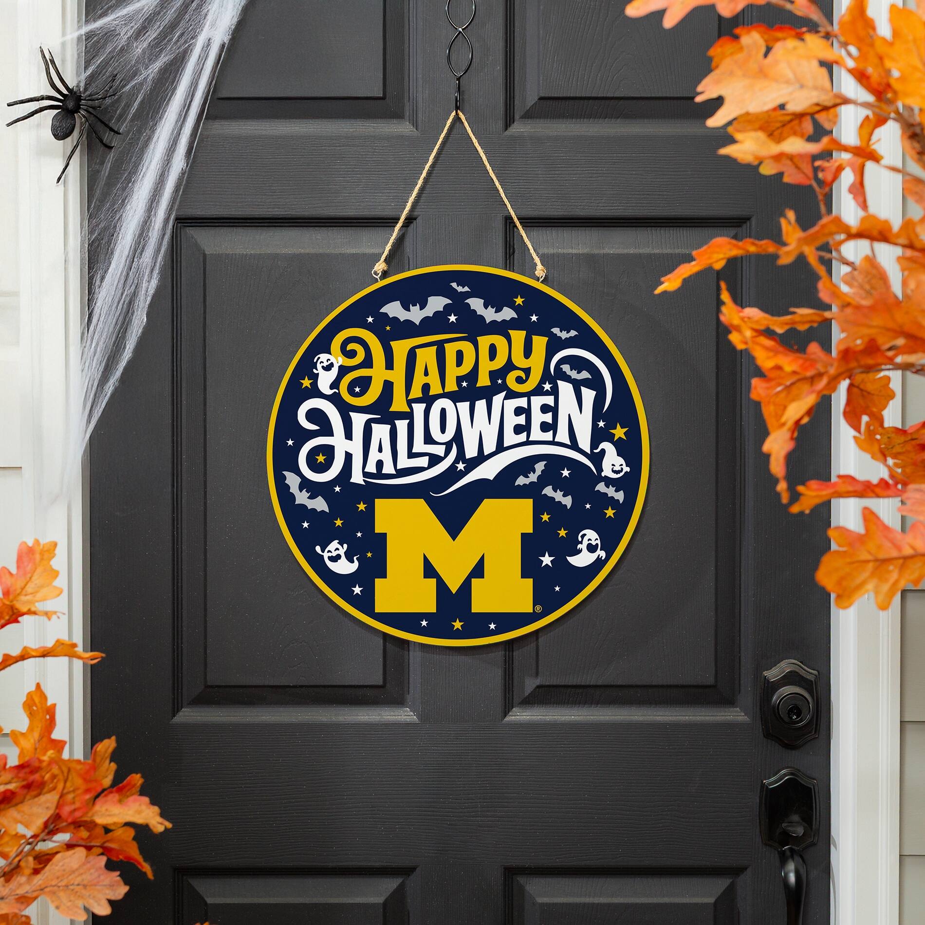 Evergreen Enterprises - Michigan Wolverines 18" Happy Halloween Wooden ...