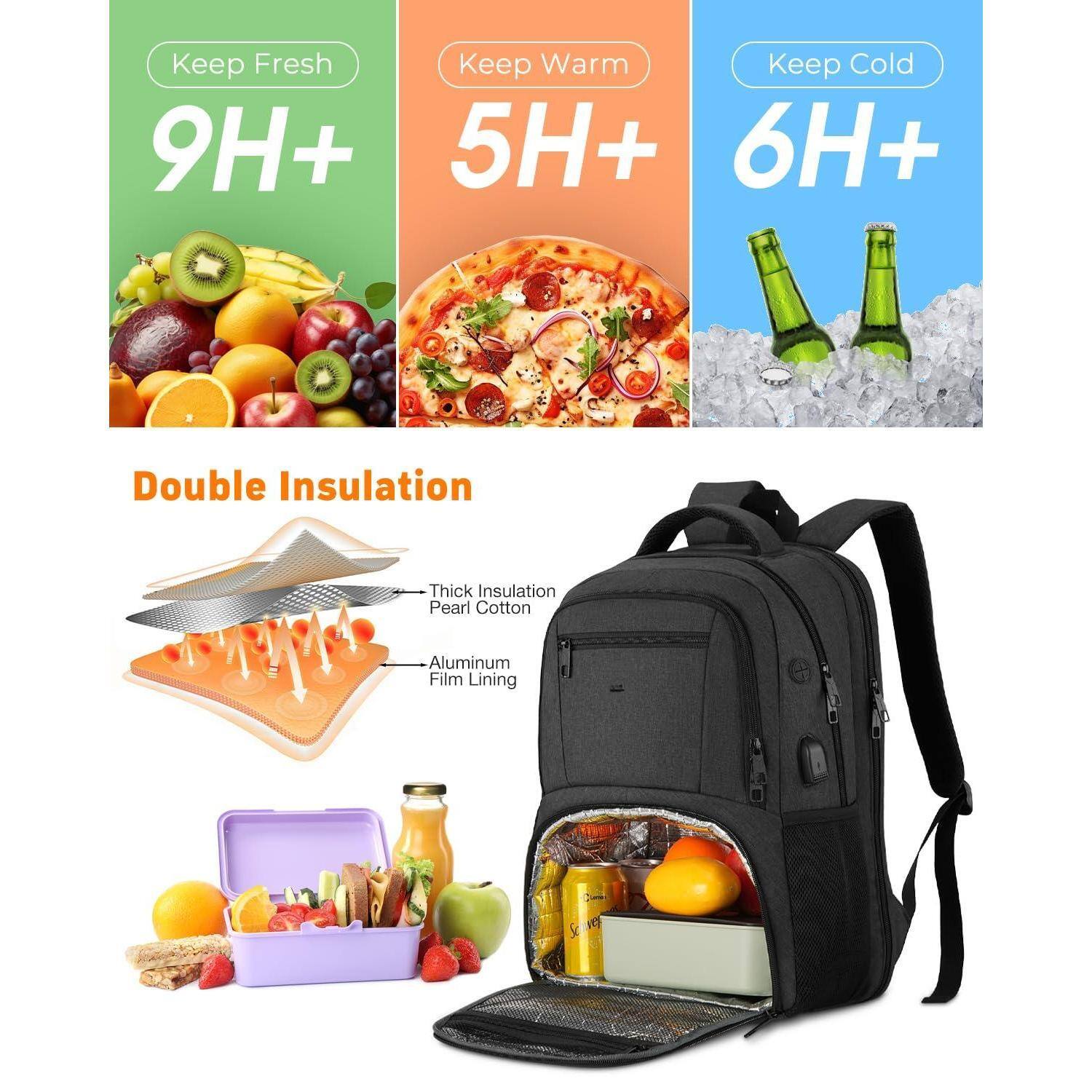 Live At Space 17 3 Inch Laptop Backpack Insulated Backpacks With Cooler ...