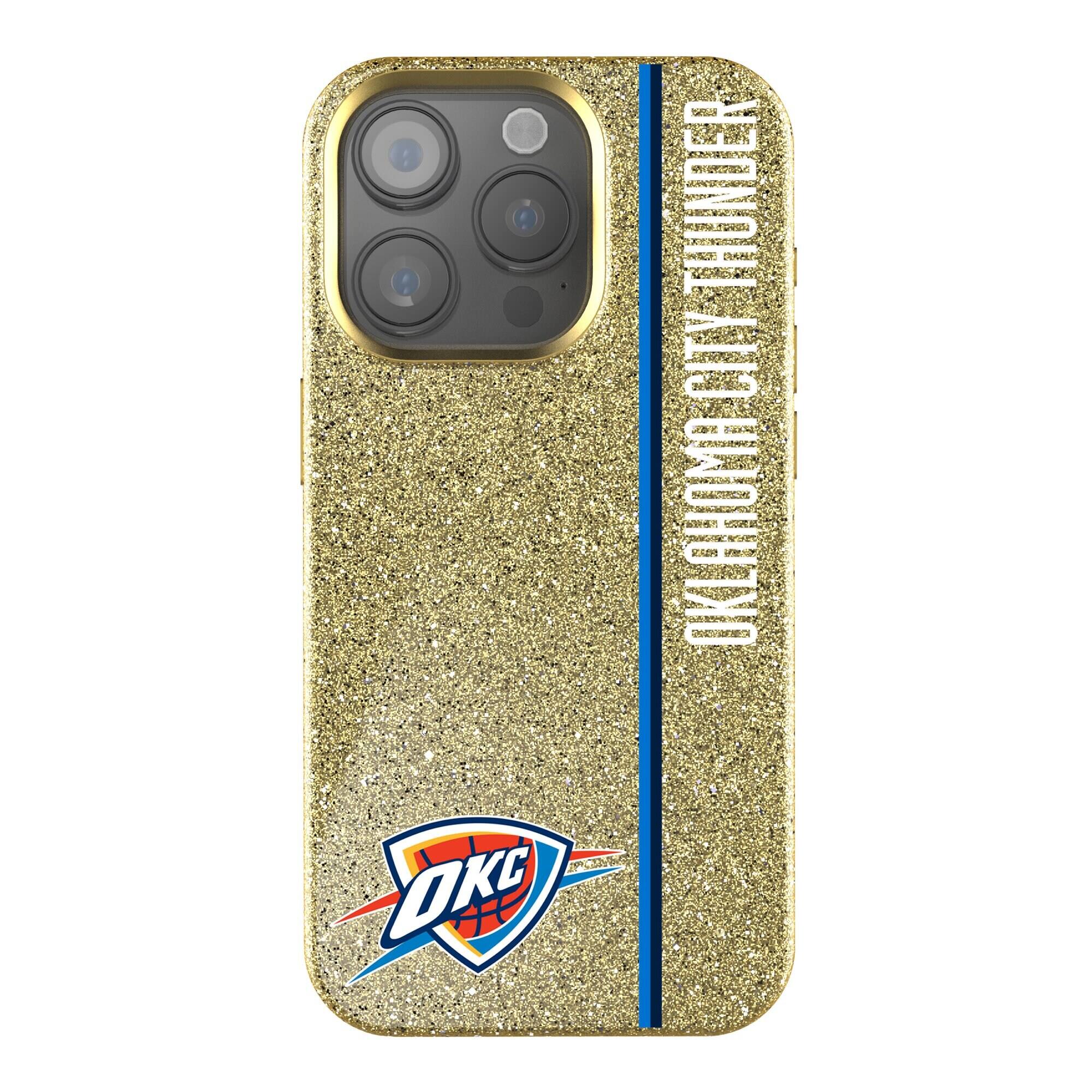 Keyscaper NBA Oklahoma City Thunder Sidebar Bling iPhone Case 16 Plus Gold 202143567 - Best Buy