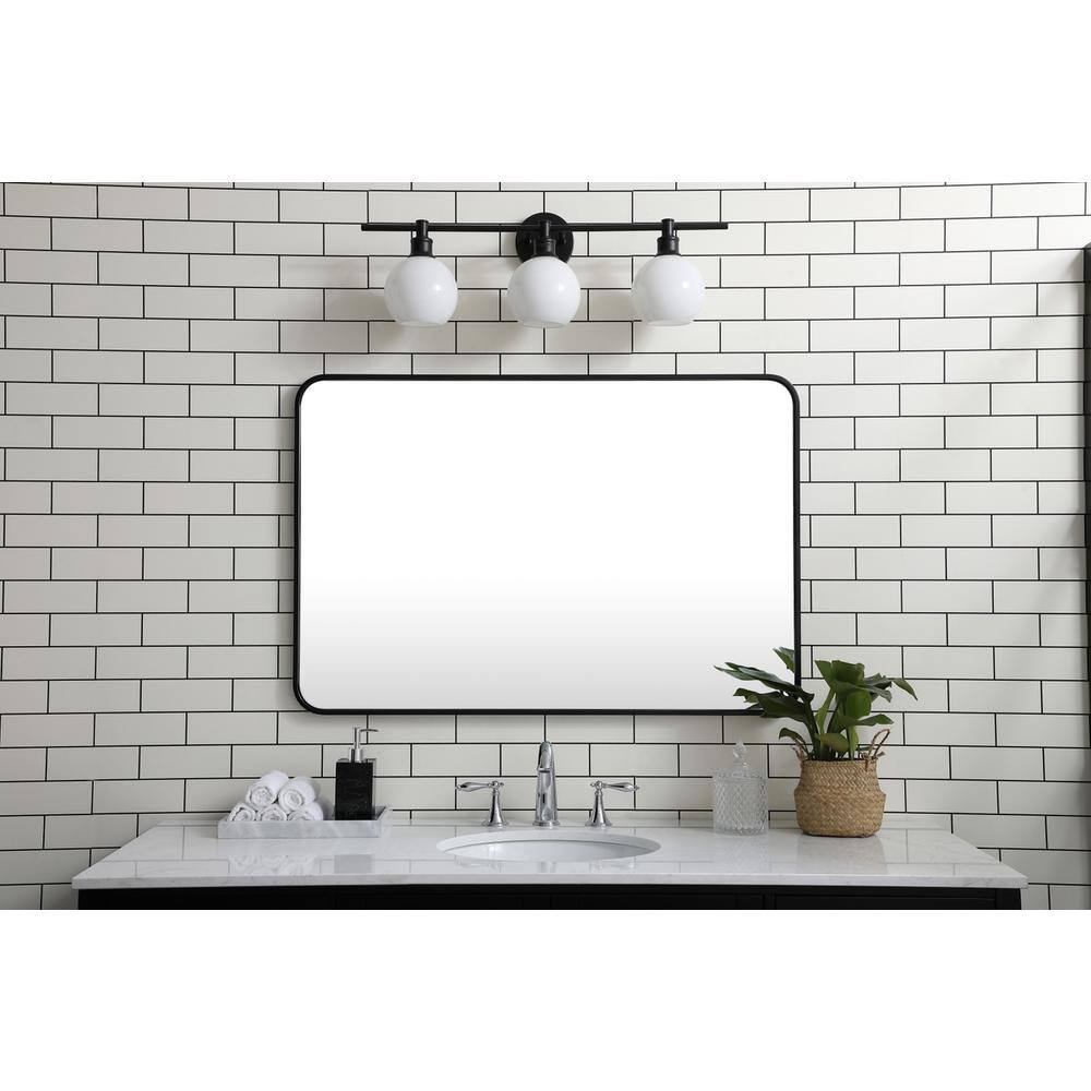 Front. Elegant Decor - Soft corner metal rectangular mirror 27x40 inch ...
