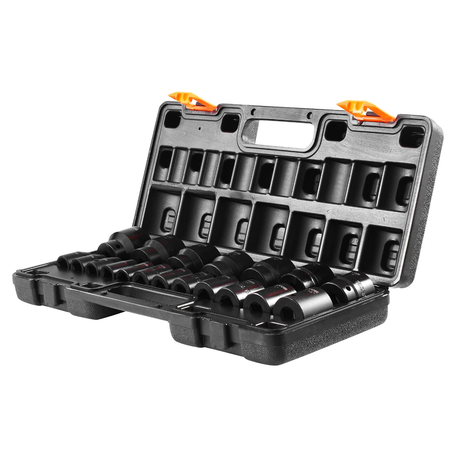 VEVOR Impact Socket Set 1/2 Inches 19 Piece Impact Sockets, Standard ...