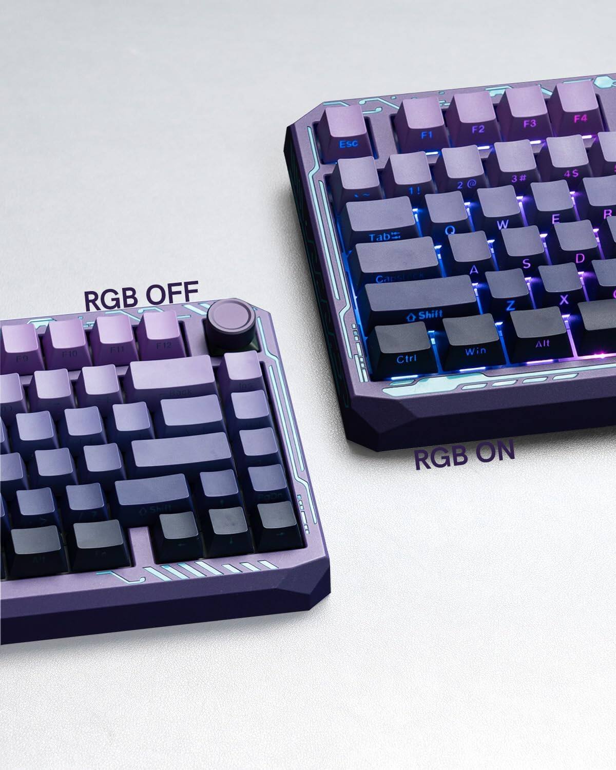 Womier Gradient Double Shot PBT Keycaps,Shine Through Custom Keycap ...