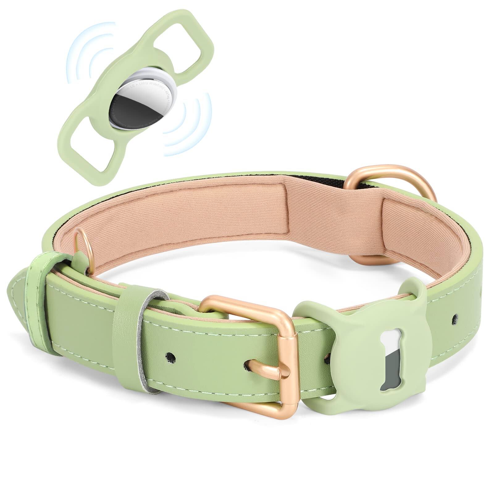 Leash Valley Refurbished Excellent Airtag Leather Dog Collar For ...