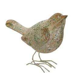BreeBe Distressed Floral Patina Standing Resin Bird 2 Asstd Multicolor ...