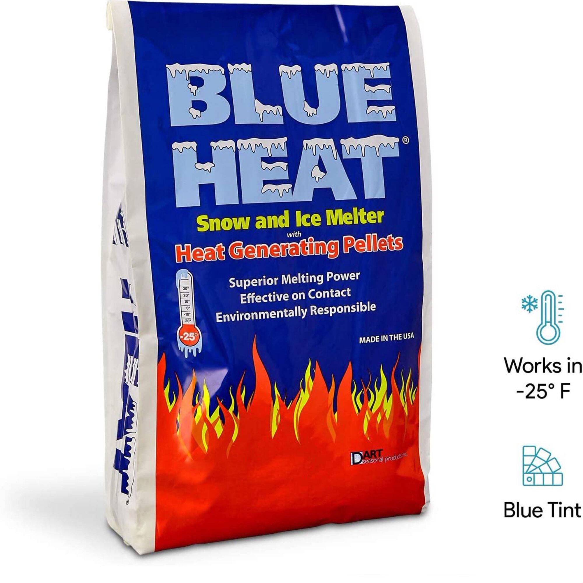 Snow Joe Blue Heat Snow & Ice Melter, Heat Pellets, Non Staining, 20 lb ...