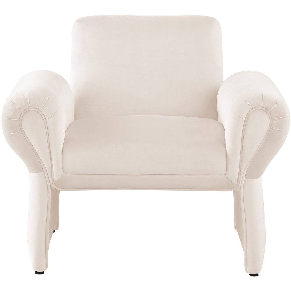 Meridian Furniture Fleurette Cream Velvet Accent Chair Beige 409Cream ...
