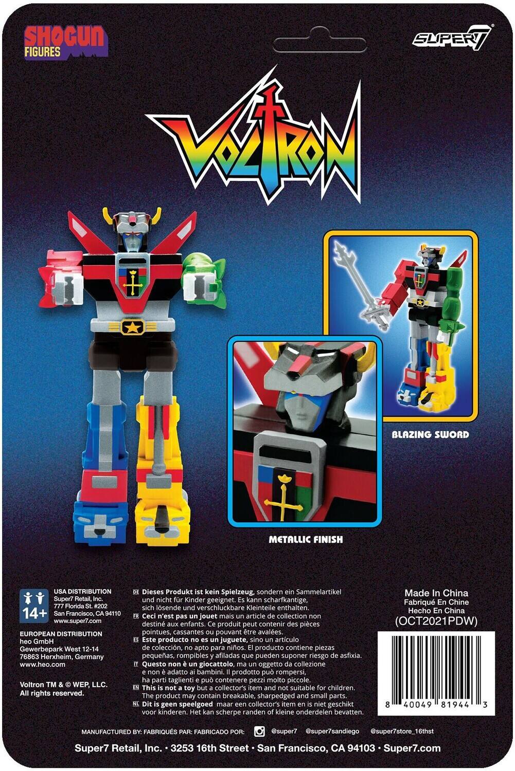 Super7 Voltron ReAction Figure Voltron Collectibles Multicolor ...