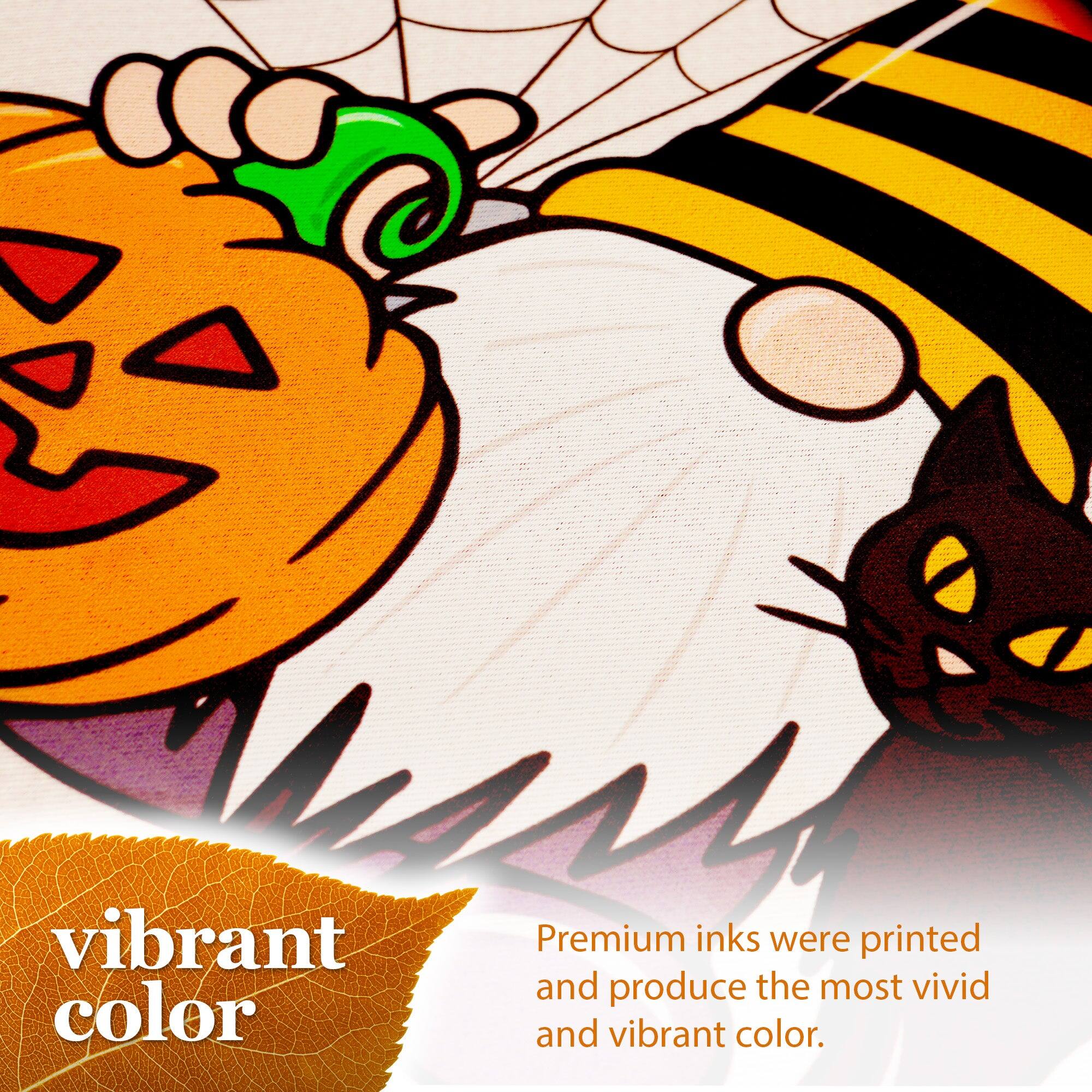 G128 Garden Flag Happy Halloween Gnome with Pumpkin and Black Cat 12 x ...