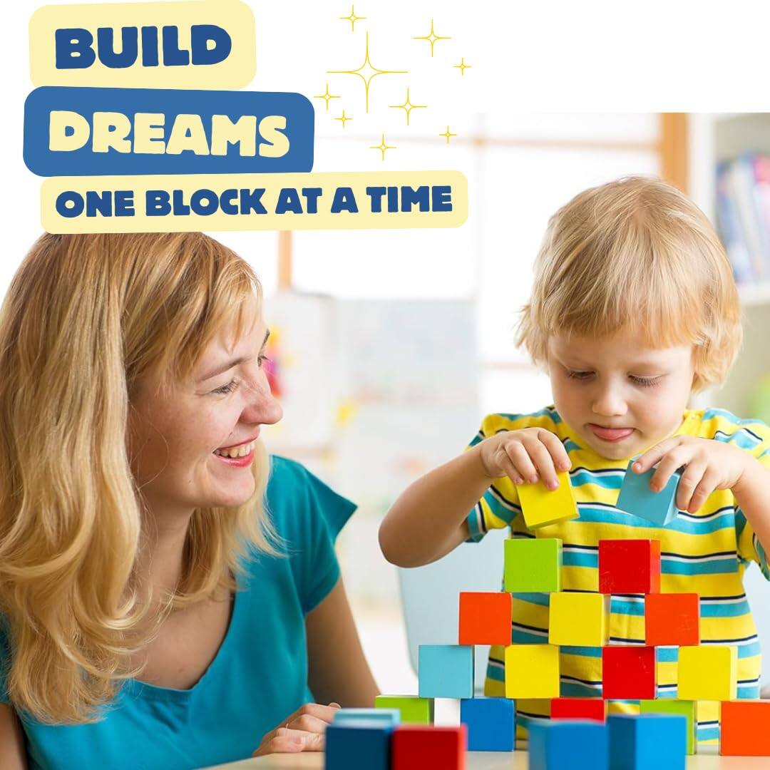 Leash Valley Building Blocks For 1 3 100 Wooden Includes Storage Bucket ...