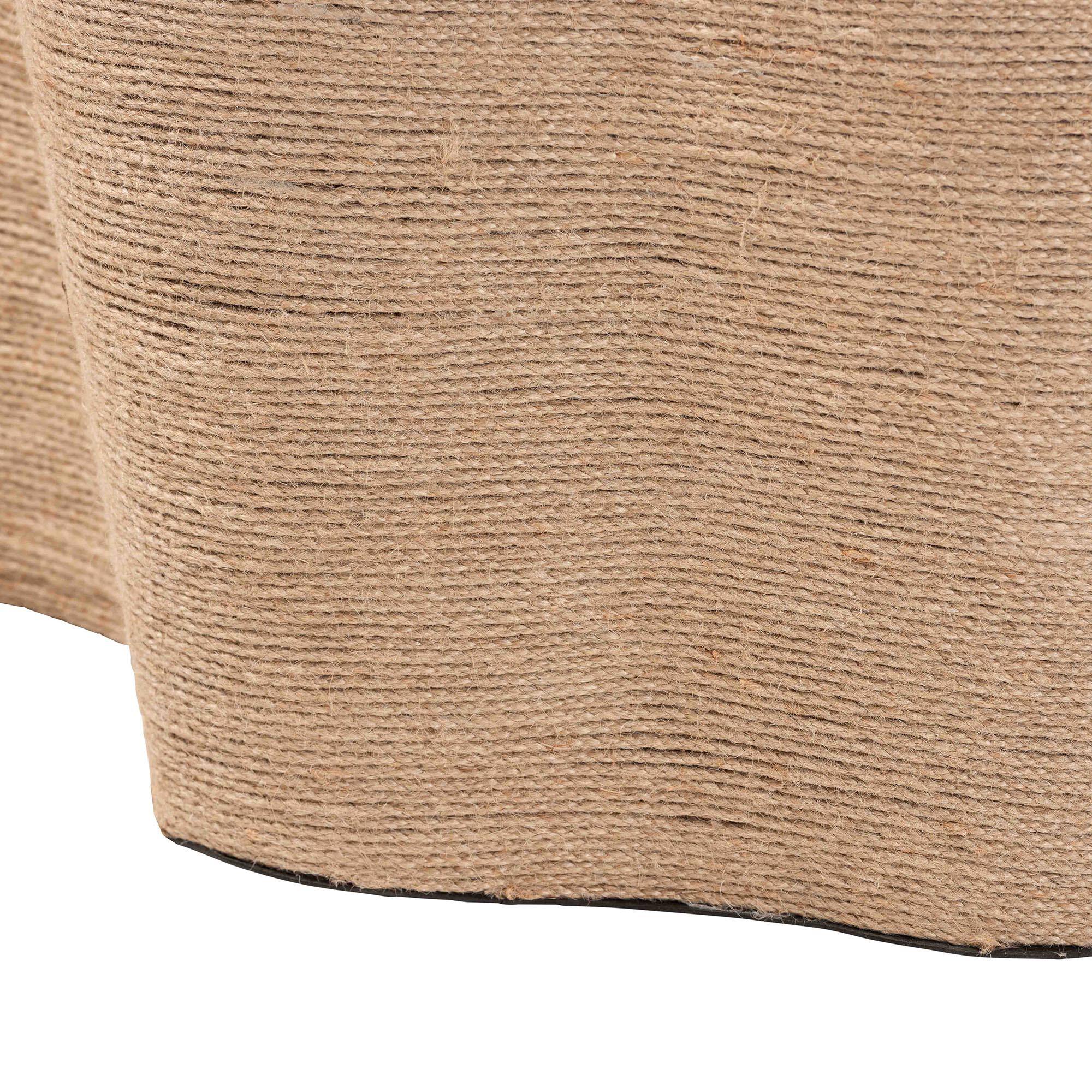 bali & pari Edna Natural Jute Coffee Table Textured Handwoven Irregular ...