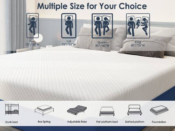 Kadyn Mattress 12 Inch, Gel Memory Foam Mattress for Cool Sleep in a ...