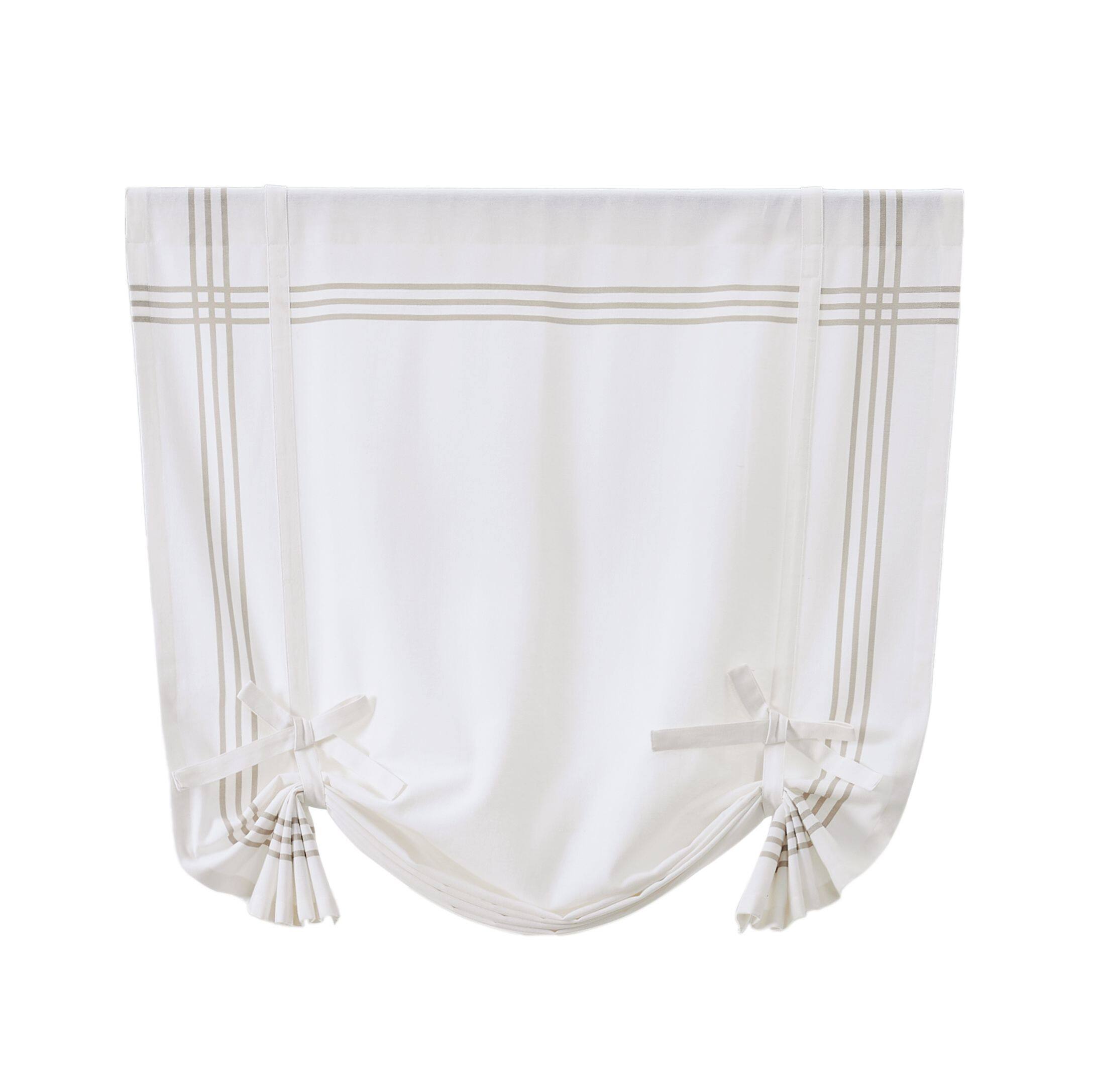 Kate Aurora Country Farmhouse Cotton Blend White & Linen Colored ...