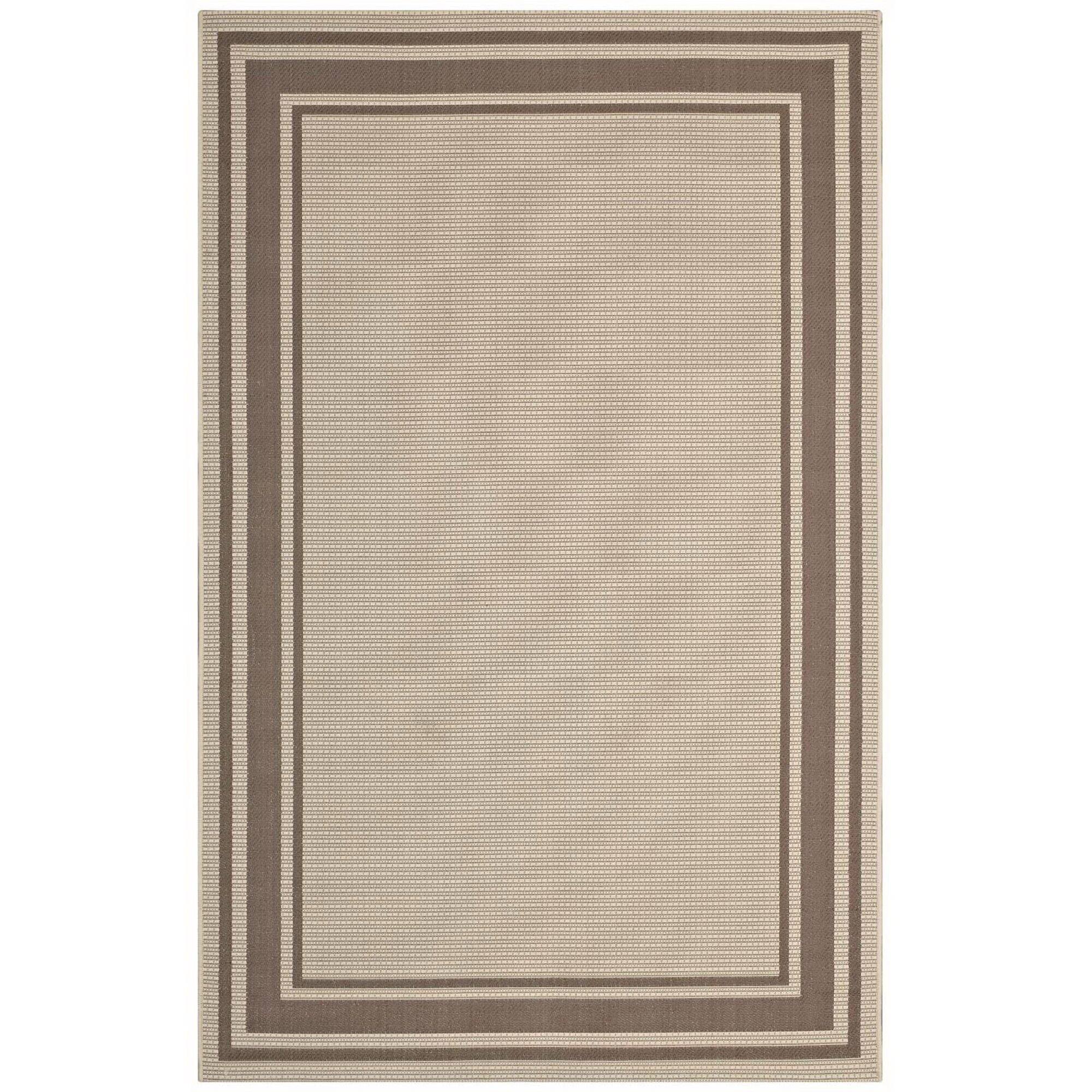 Modway Rim Solid Border Indoor and Outdoor Area Rug Light and Dark ...