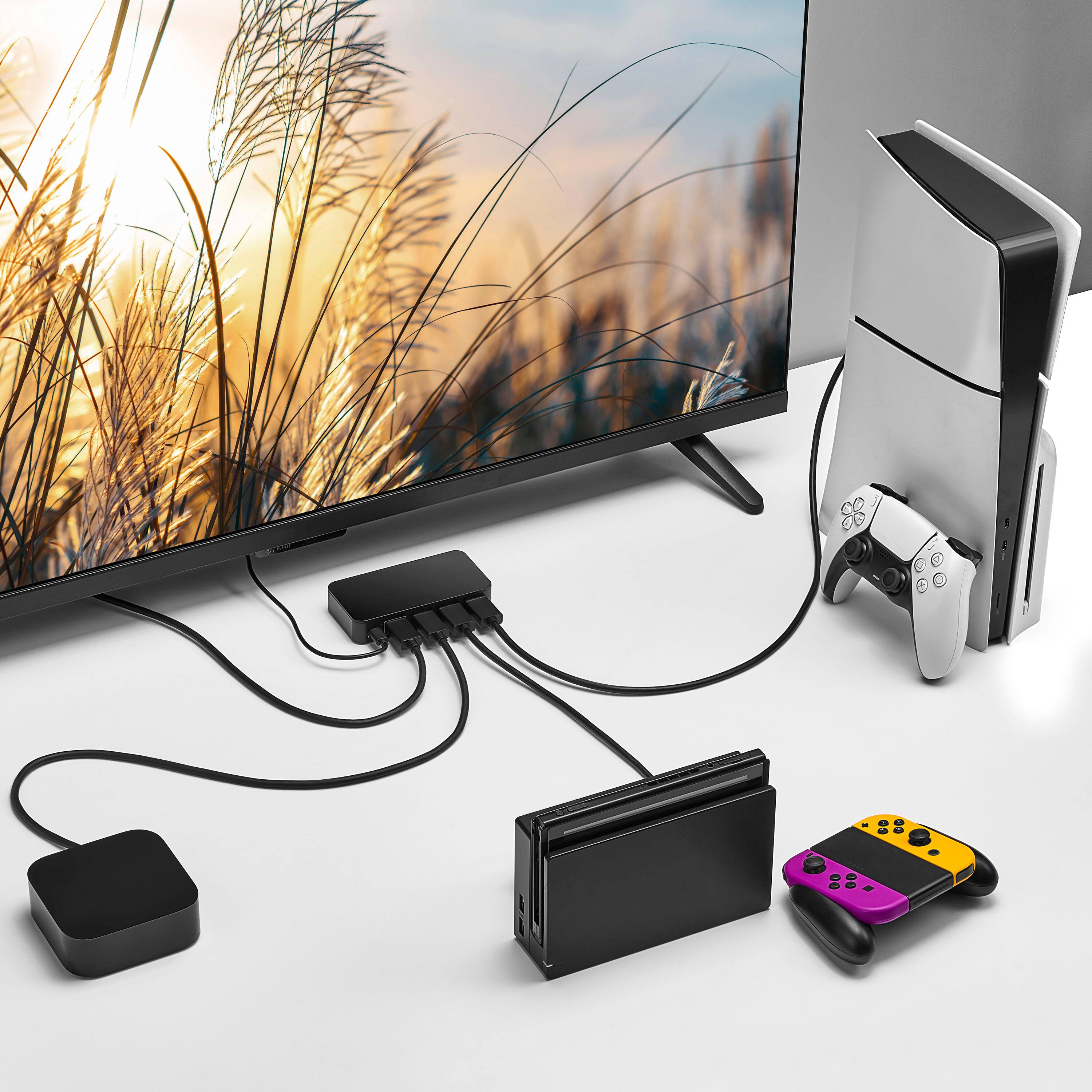 Insignia™ HDMI 3 Port Switch with 4K HDR Inputs Black NS-AV20SWTCH ...