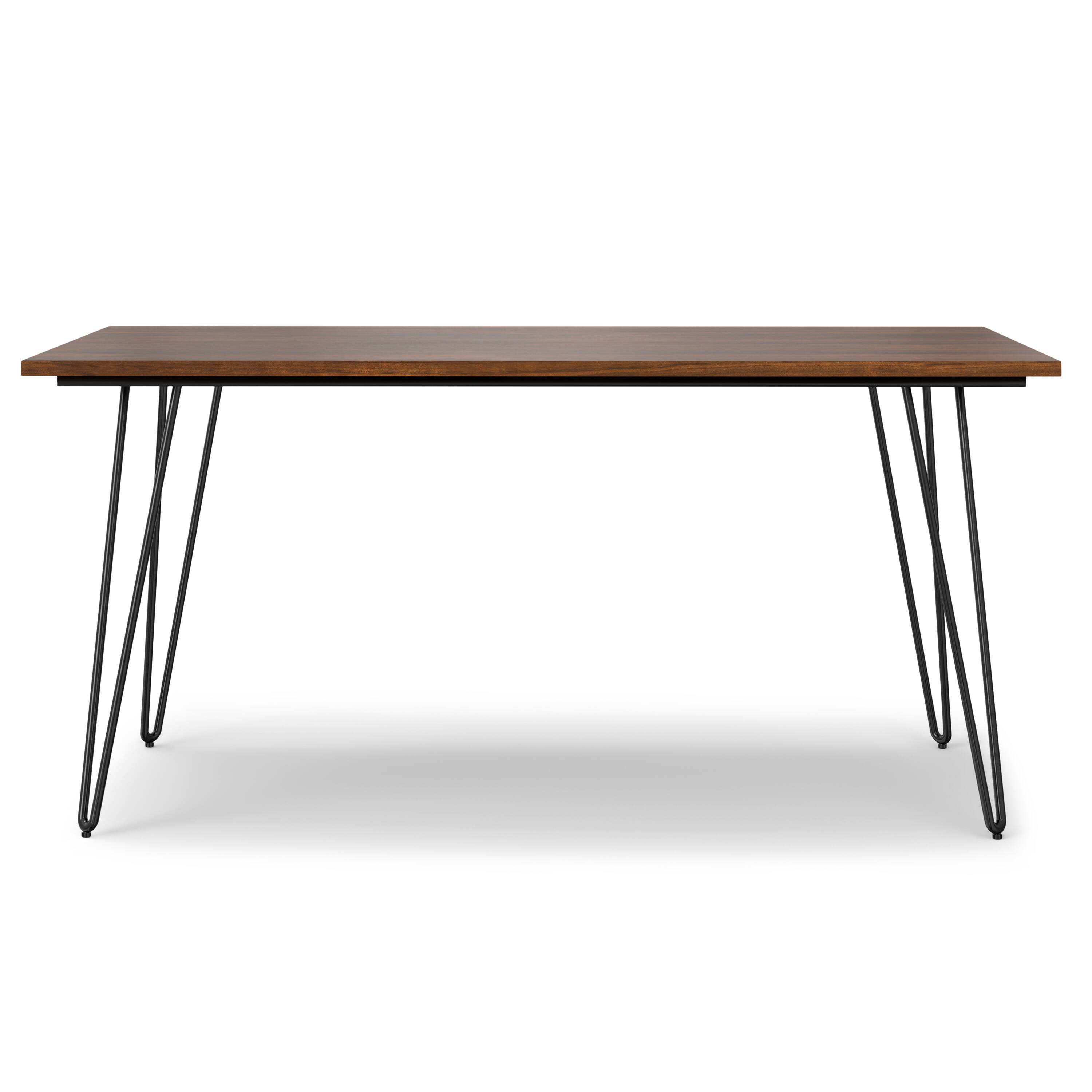 Simpli Home Hunter 66 inch x 40 inch Rectangle Industrial Dining Table ...