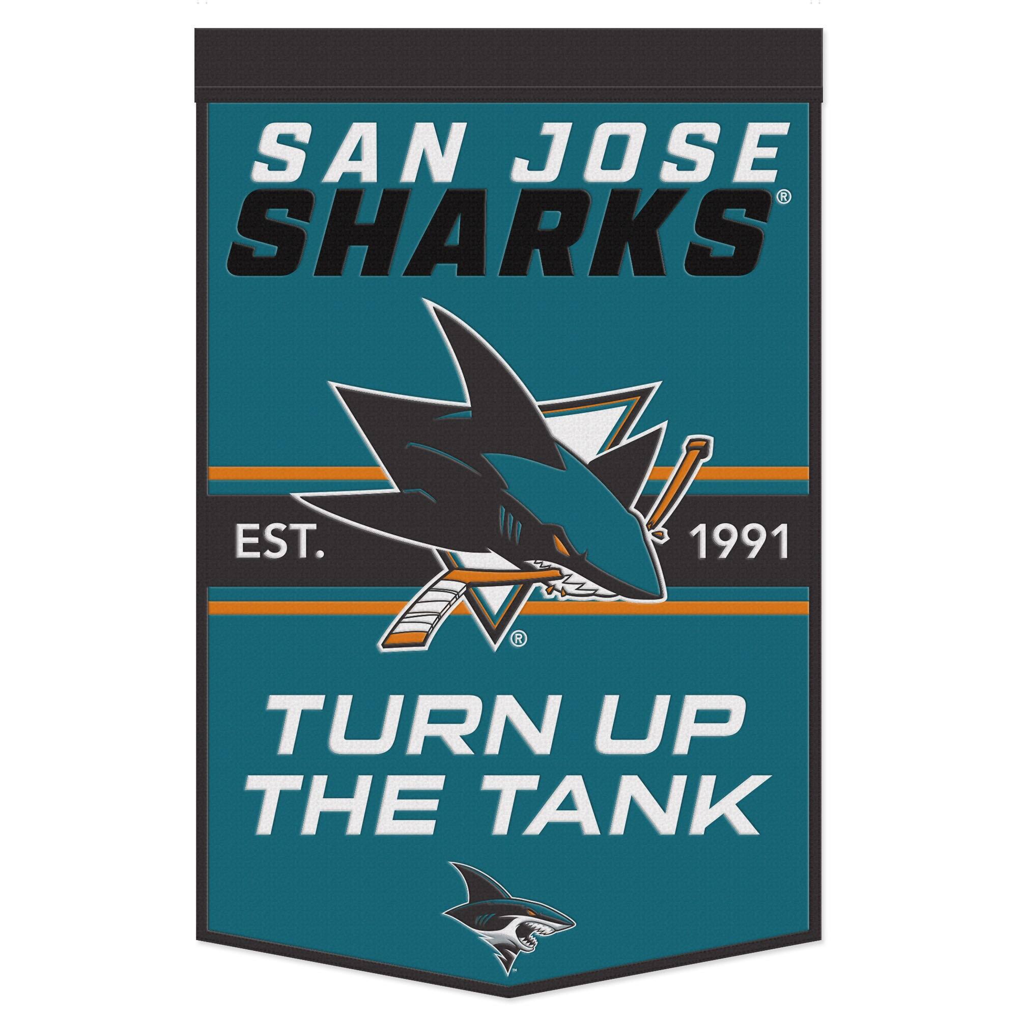 WinCraft San Jose Sharks 24" x 38" Primary Logo Banner Multicolor ...