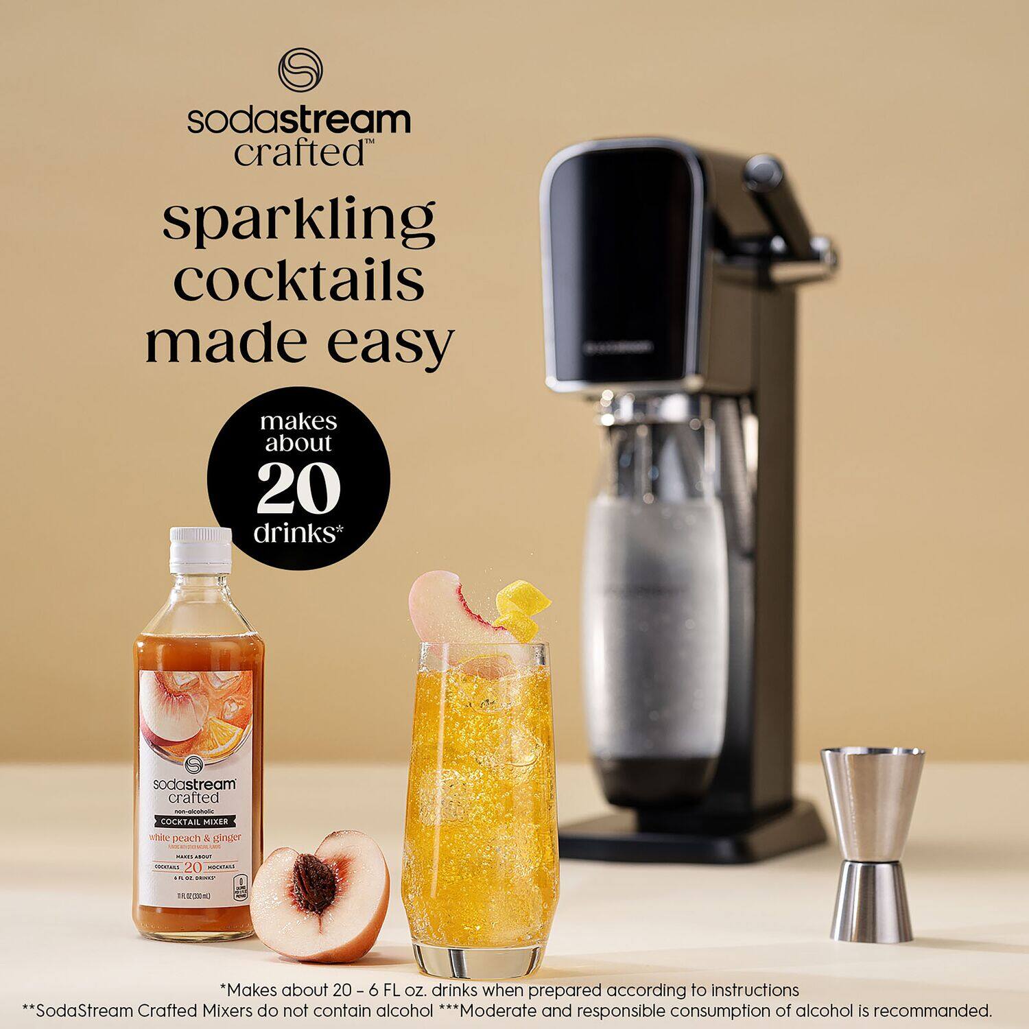 SodaStream Crafted Mixers White Peach Ginger Drink Mix 3 Pack - Best Buy