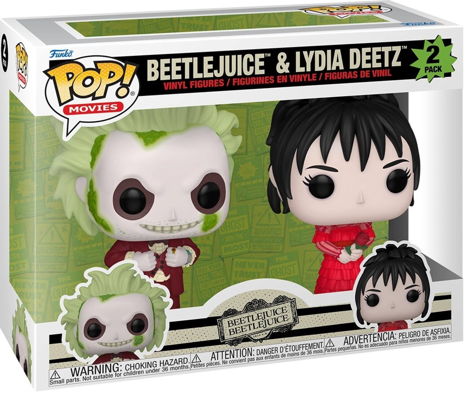 Funko POP! MOVIES: Beetlejuice Beetlejuice Beetlejuice & Lydia 2 Pack ...