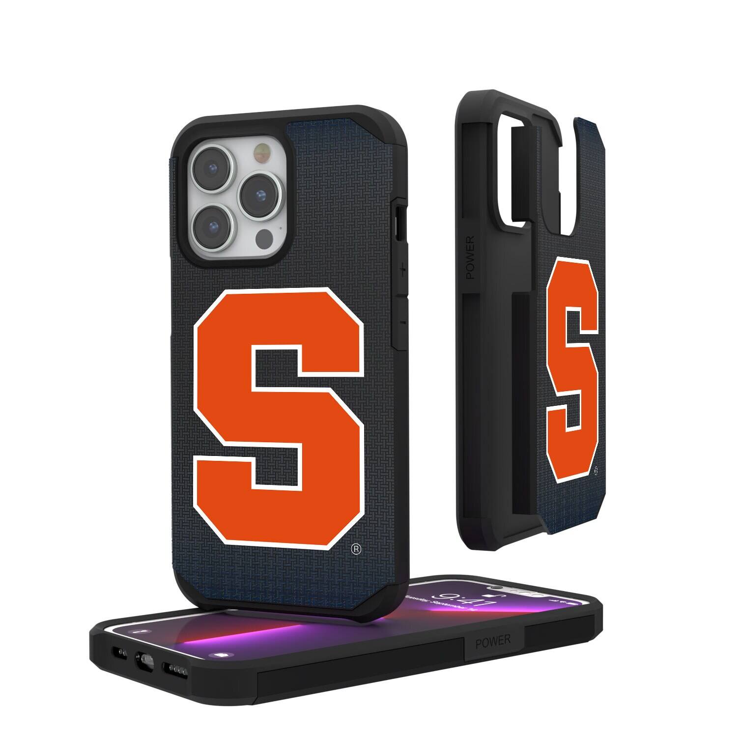 Keyscaper NCAA Syracuse Orange Linen Logo iPhone Rugged Case 15 Plus ...