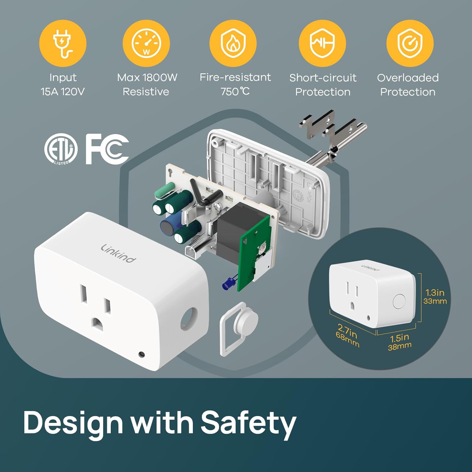 Linkind Smart Plug with LED Night Light, Matter Compatible, Works with ...