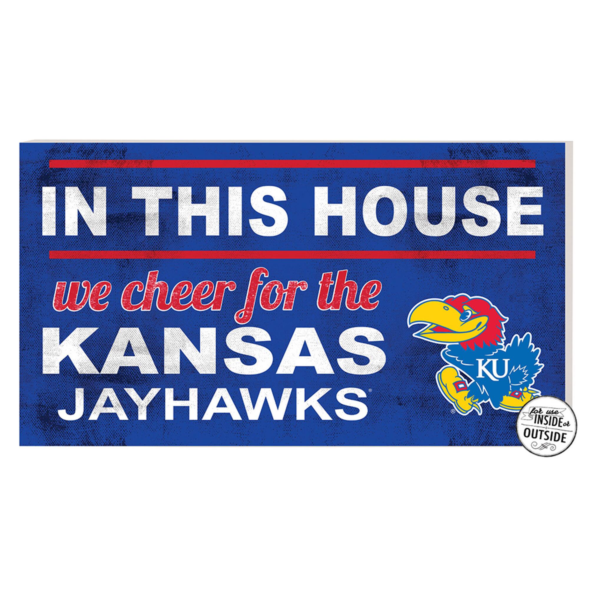 Jardine Kansas Jayhawks 11'' x 20'' Indoor/Outdoor In This House Sign ...