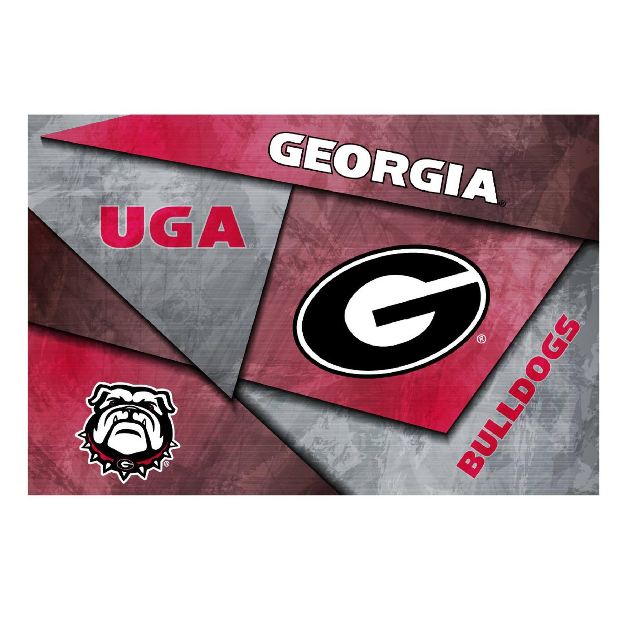 Indigo Falls Georgia Bulldogs 16" x 24" Mosaic Poster White 203285604 ...