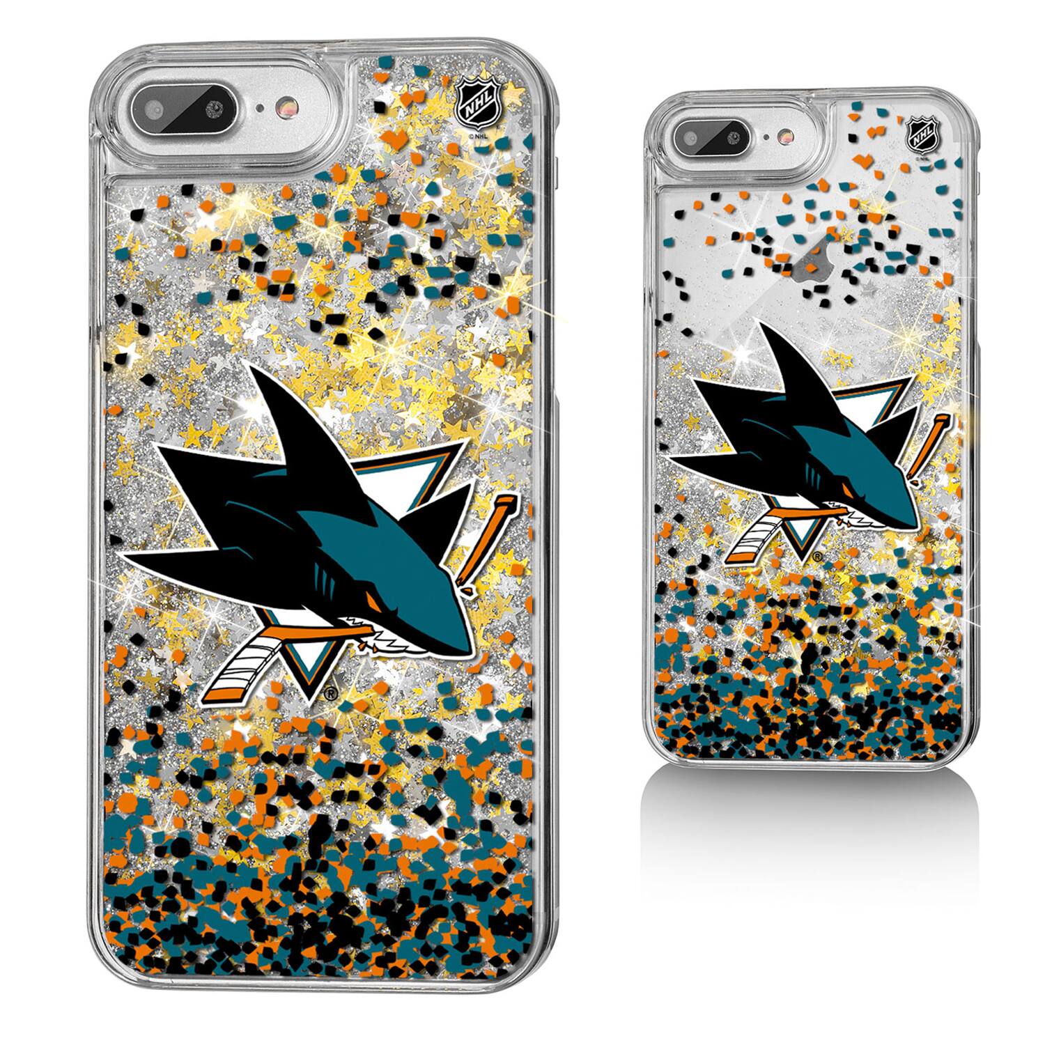 Keyscaper NHL San Jose Sharks iPhone Confetti Glitter Case 16 Pro Max ...