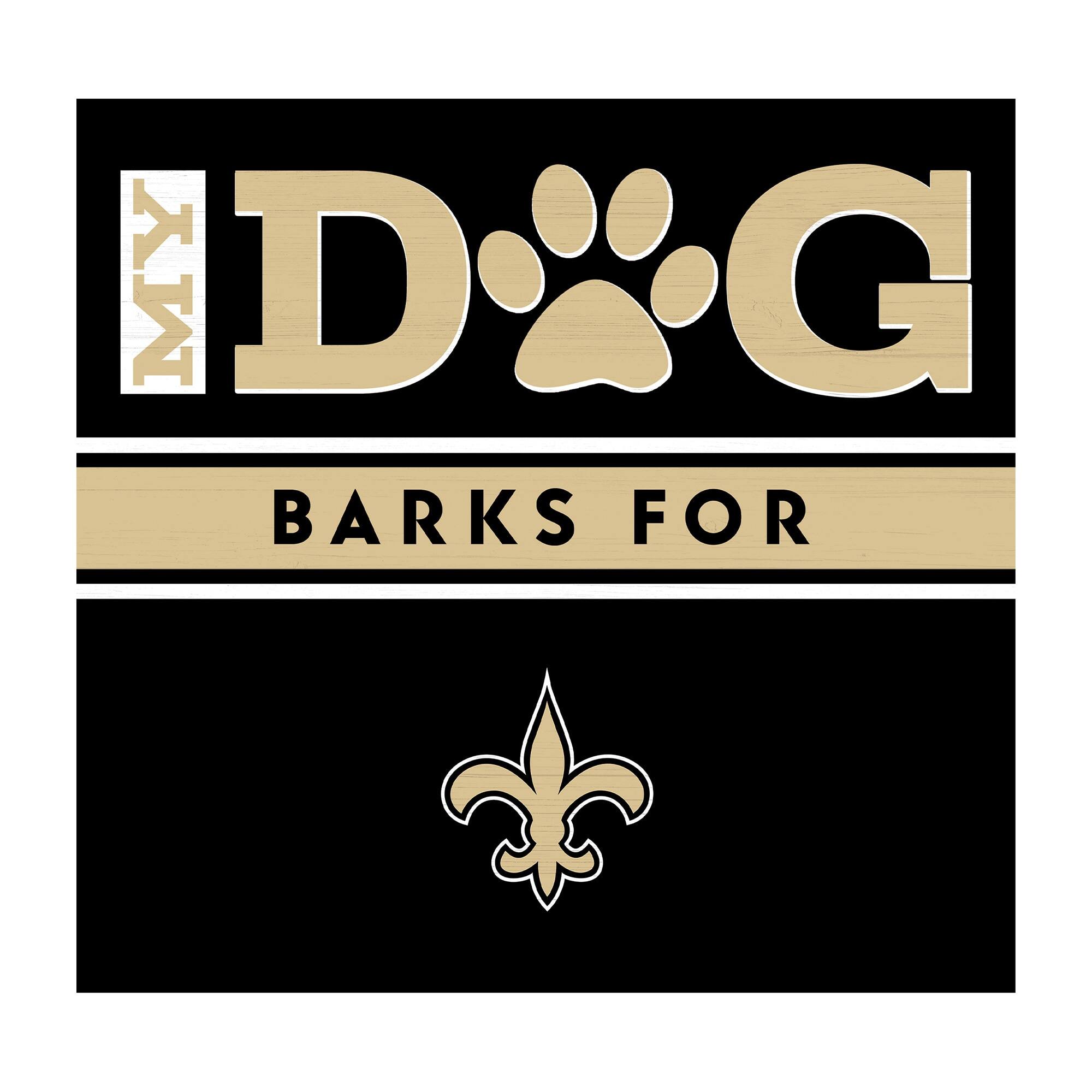 Imperial New Orleans Saints 10" x 10.5" Dog Barks Wall Art Multicolor 5218996 - Best Buy