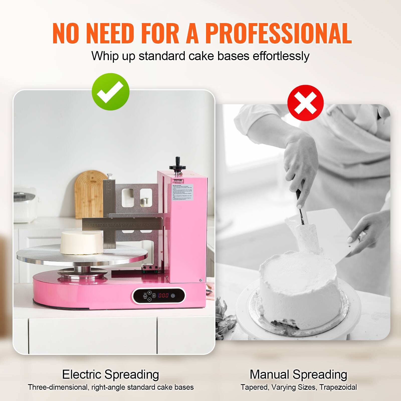 VEVOR Cake Decorating Machine, Cake Cream Spreading Coating Smearing ...