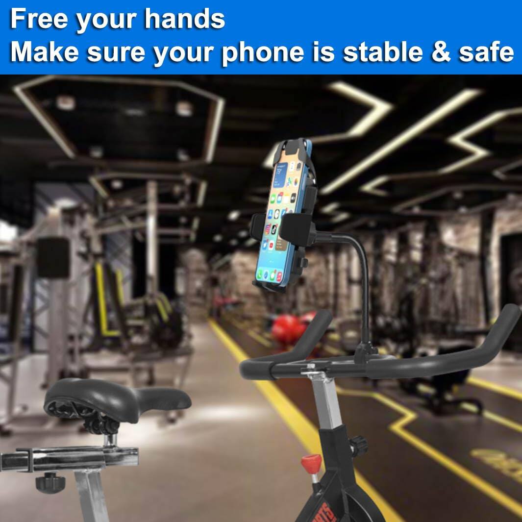 HM 1810 Bike Phone Holder Goosencek Cell Mount Handlebar Fit Bicycle Peloton Treadmill Mic Stand ...