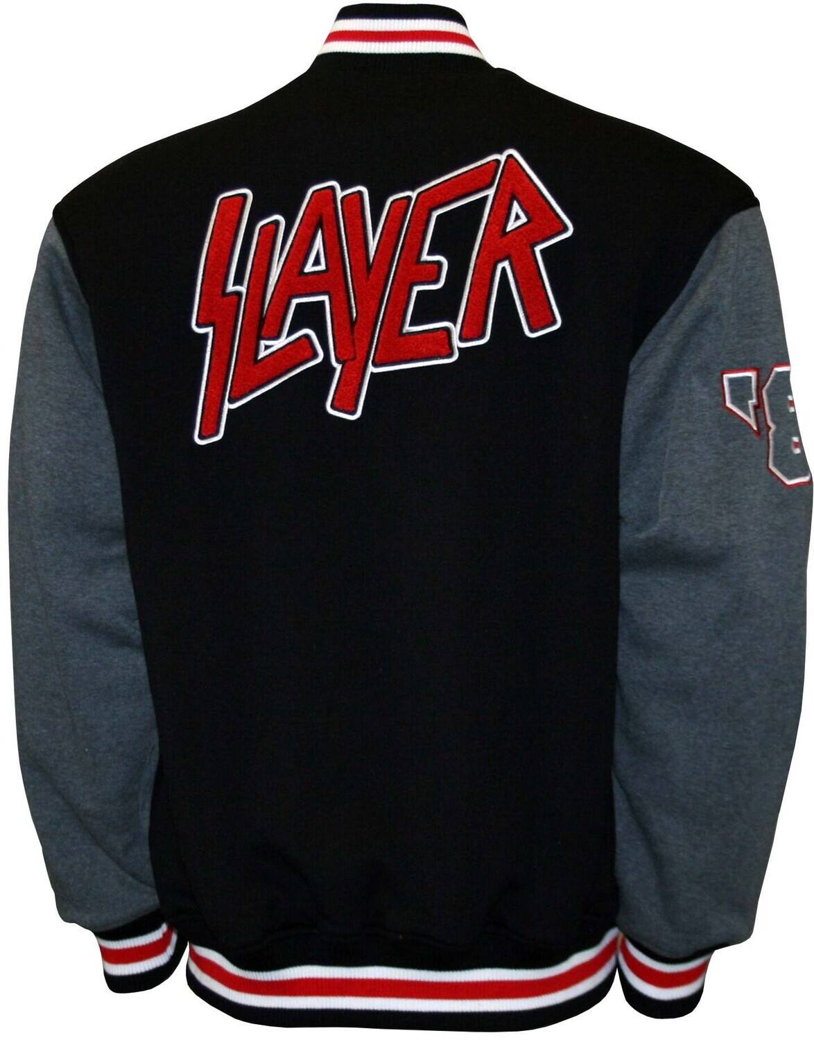 PopMarket Slayer Slayer Logo Varsity Fleece Jacket Large Black ...