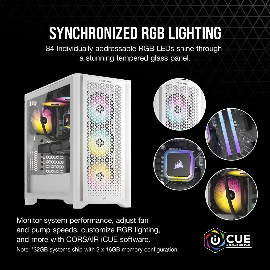 Best Buy: CORSAIR VENGEANCE i7500 Gaming Desktop-Intel Core i7 14700KF ...