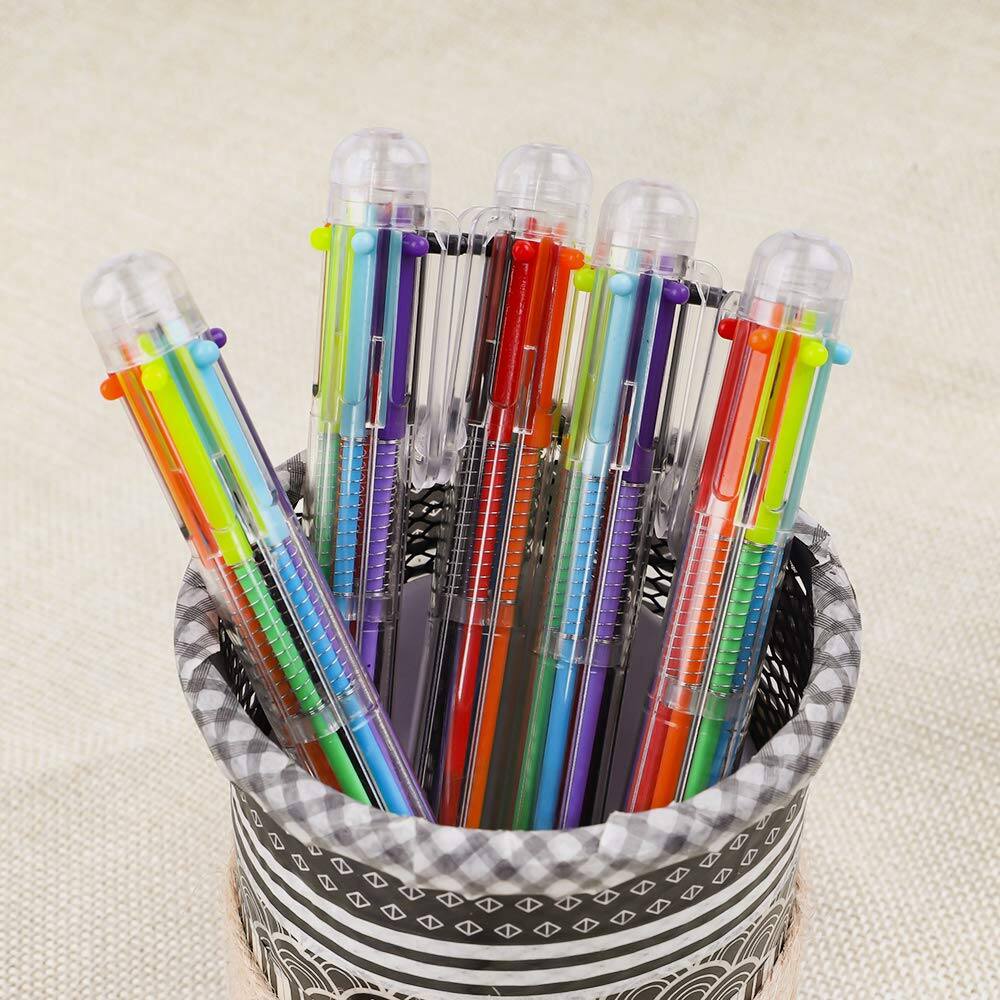 Paradigms Interiors Multicolor Pen 6 in 1 Ballpoint Pens 6 Retractable ...