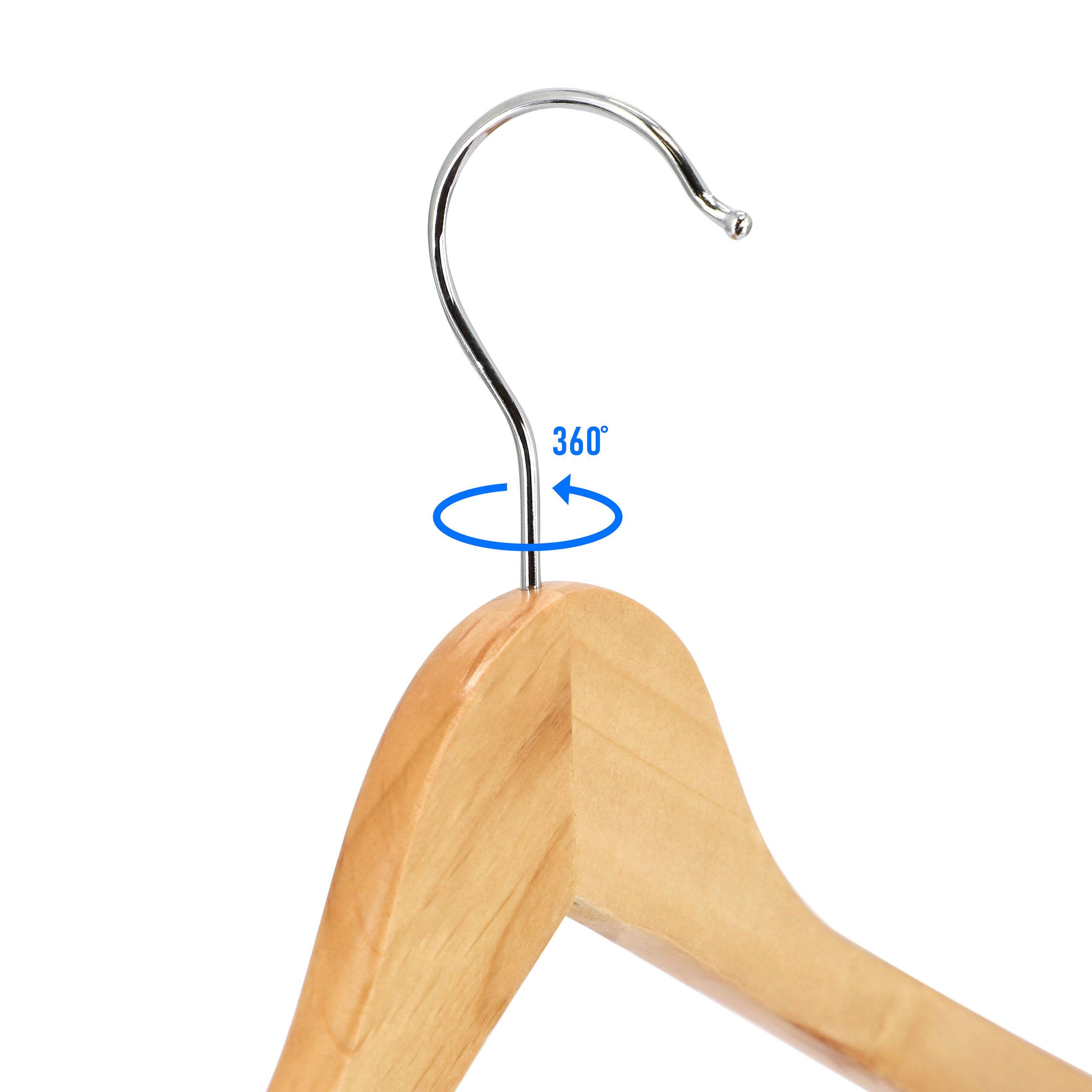 MegaChef 20 Piece Acacia Wood Swivel Hook Hanger Set in Light Brown ...